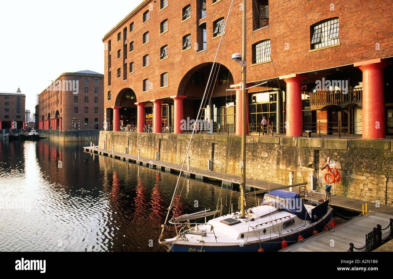The Albert Dock, Liverpool, England. Built mid 19th C. as a dock and ...