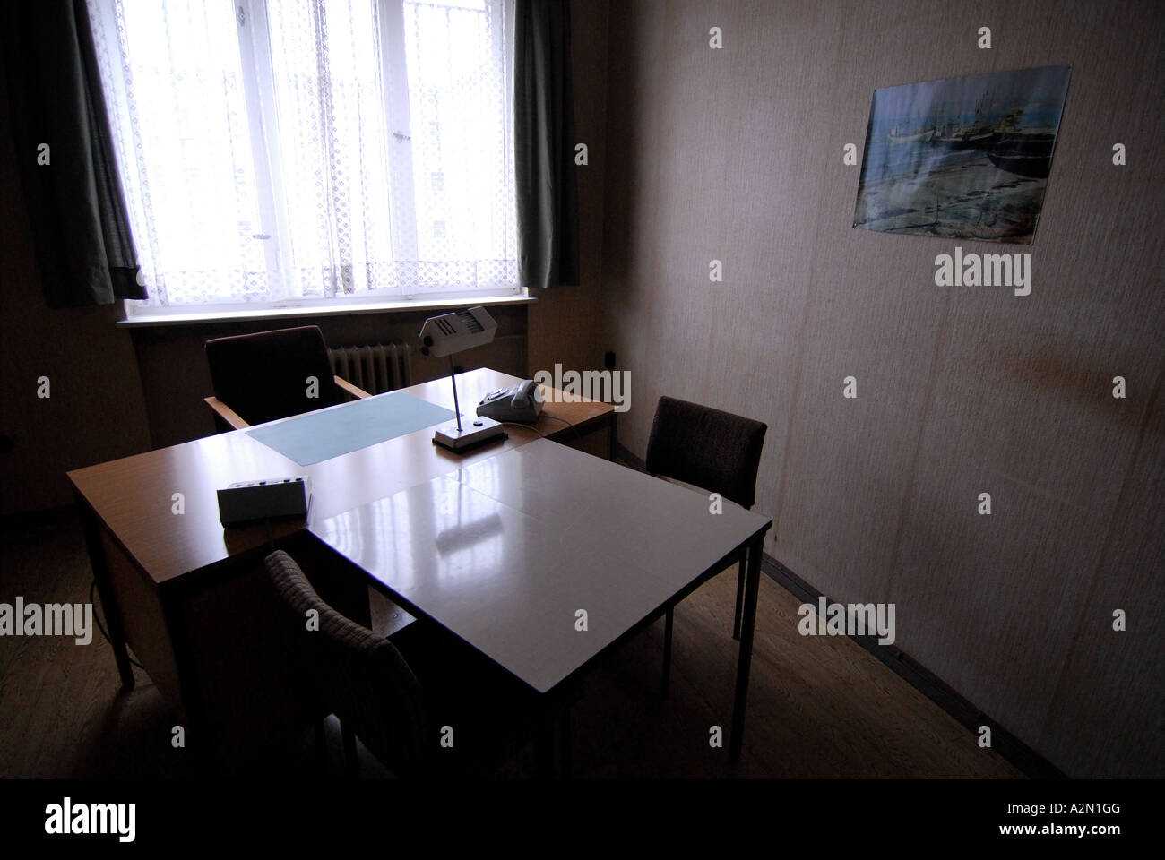 Interrogation room, former East German political prison Stock Photo - Alamy
