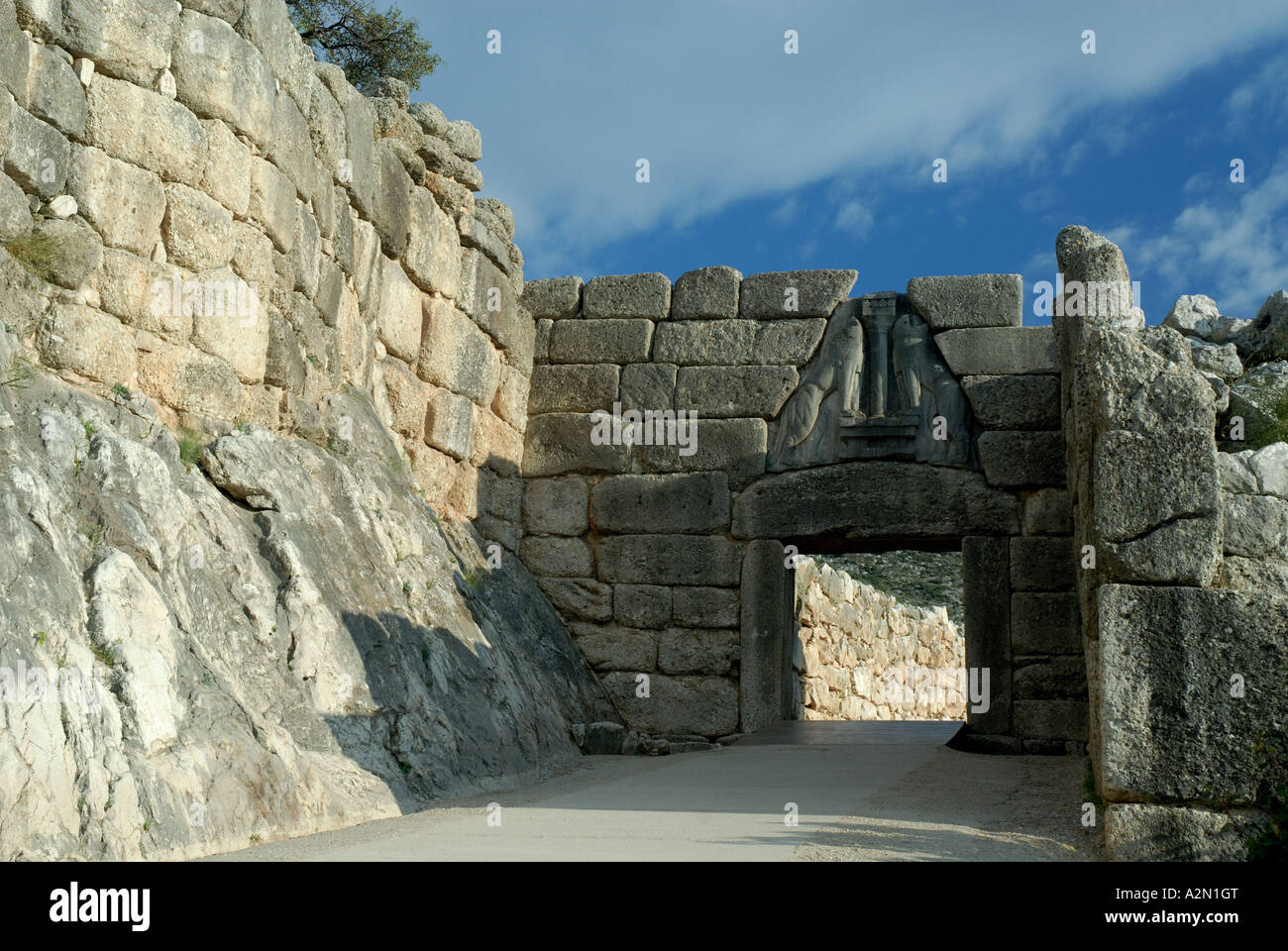 Lion Gate, Citadel of Mycenae, Greece Stock Photo - Alamy