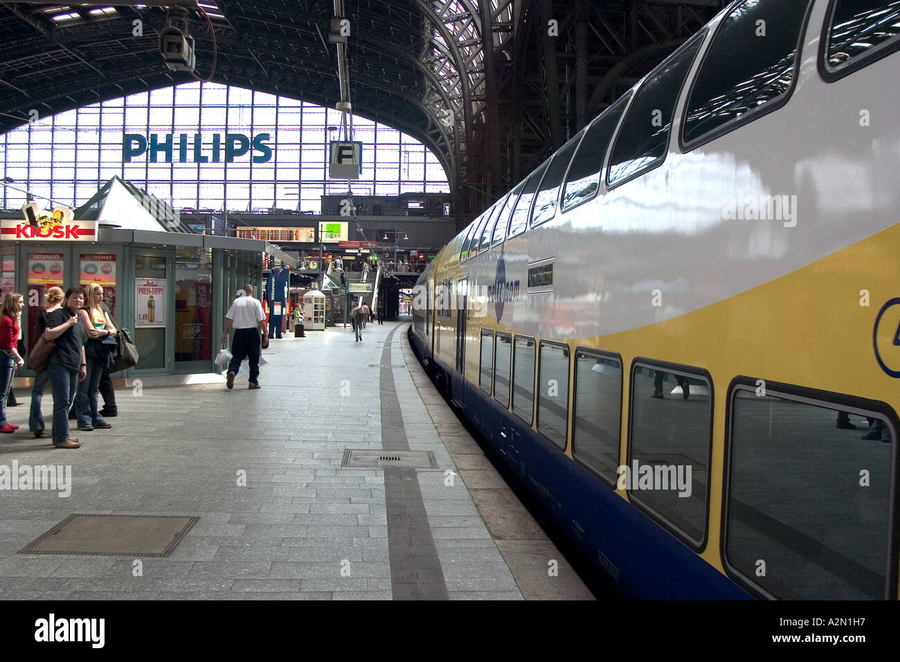main station inside; trains Stock Photo - Alamy