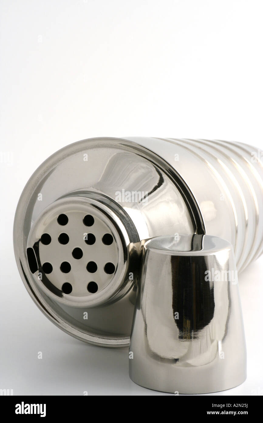 Cobbler style cocktail shaker Stock Photo - Alamy