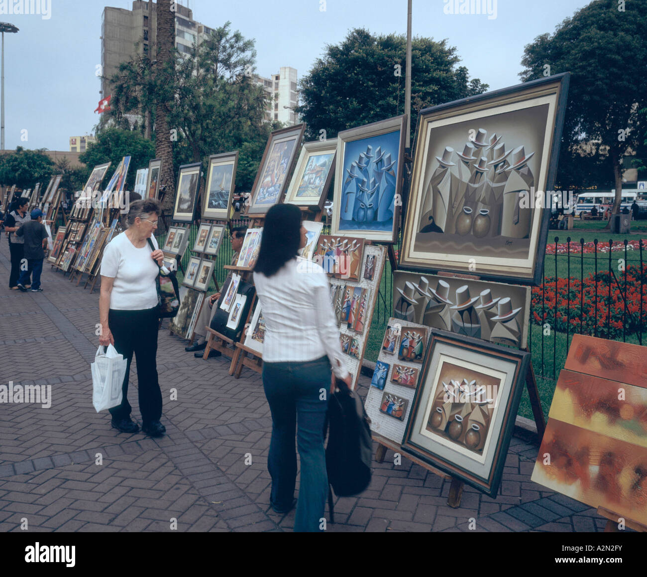 A weekend art exhibition by local artists in the Lima suburb of ...