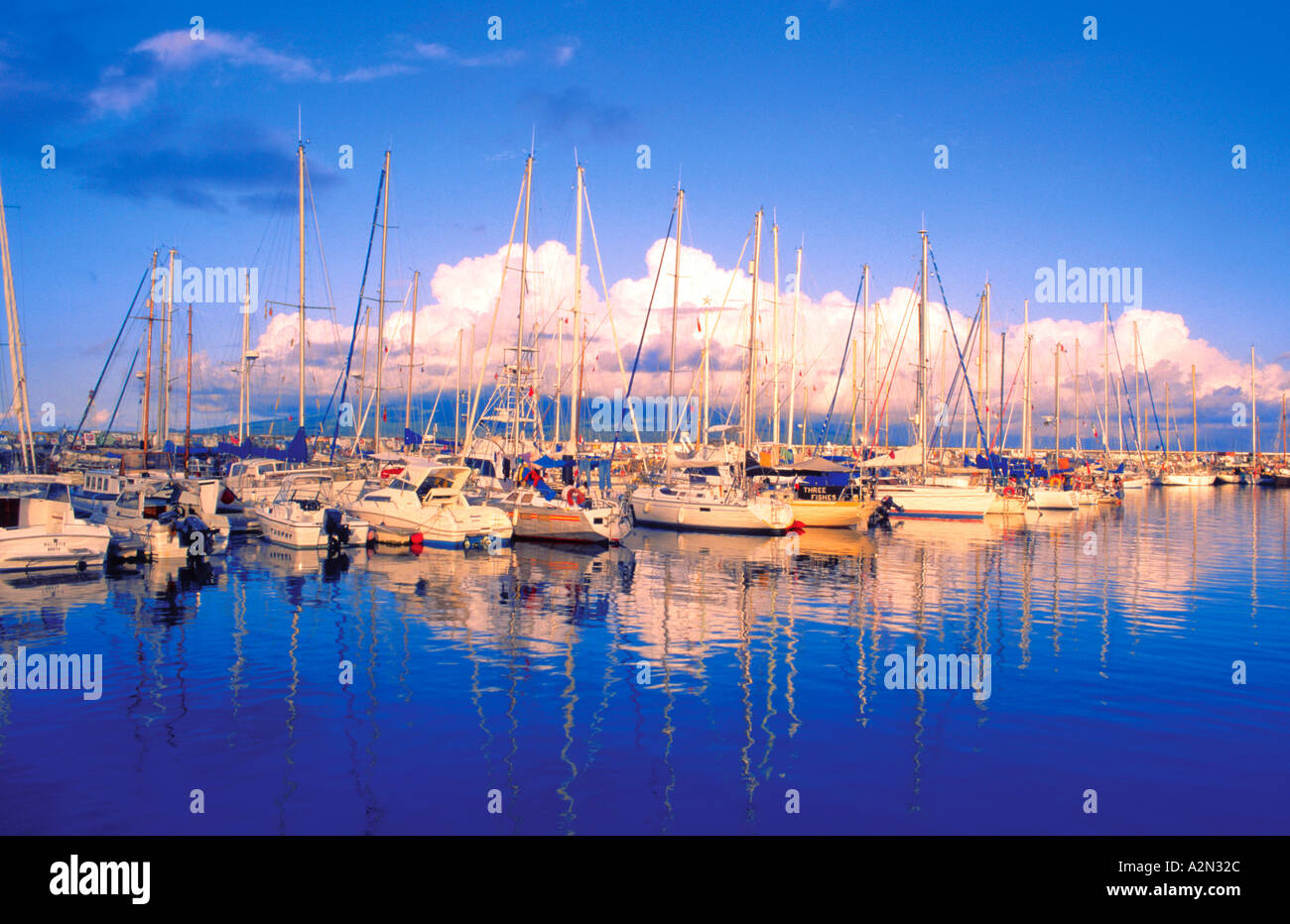 Marina of Horta ,Faial Island, Azores, Portugal Stock Photo - Alamy