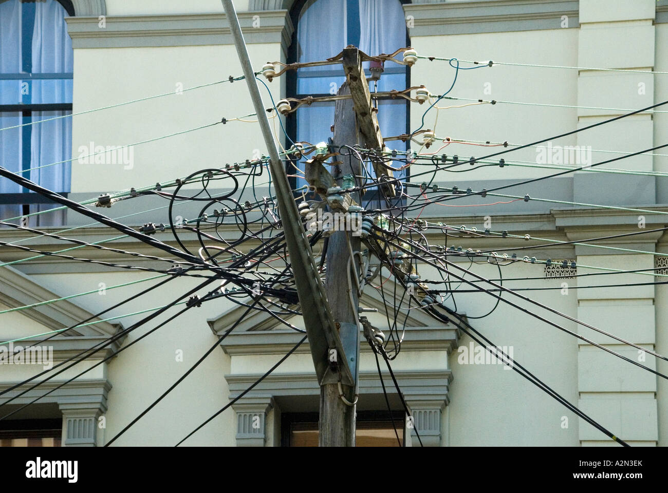 Cable pole, Sydney, Australia Stock Photo - Alamy