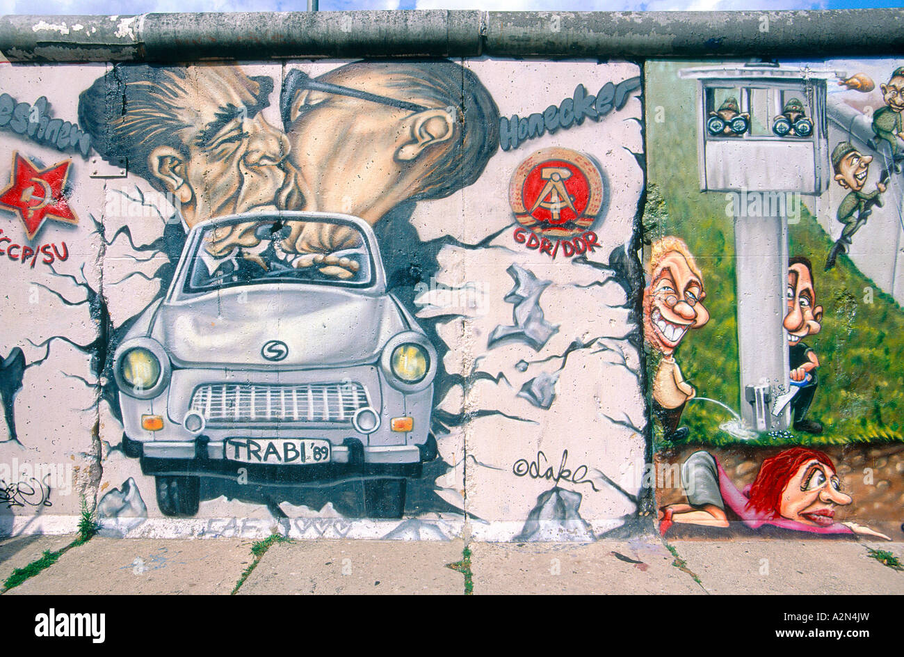Mural on wall, Berlin Wall, Berlin, Germany Stock Photo - Alamy