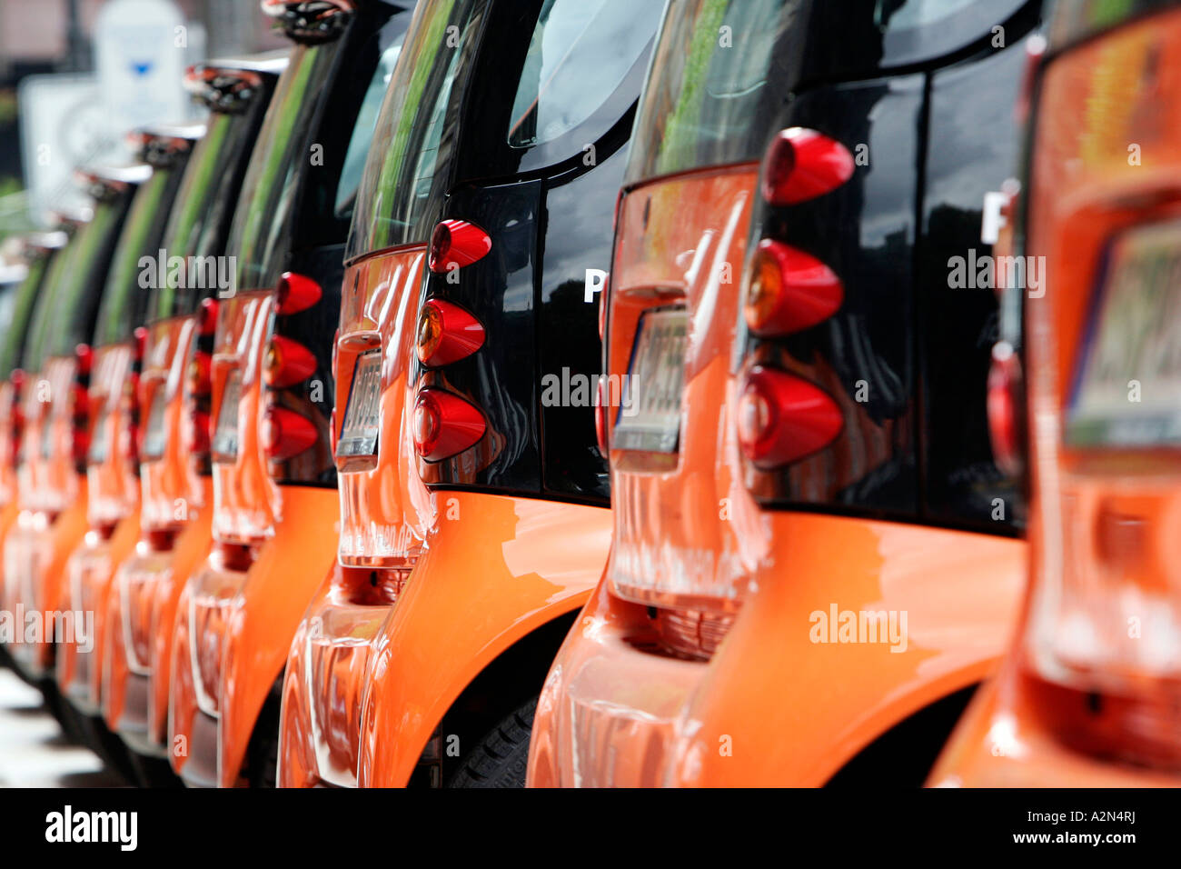 Cars parked in row Stock Photo - Alamy