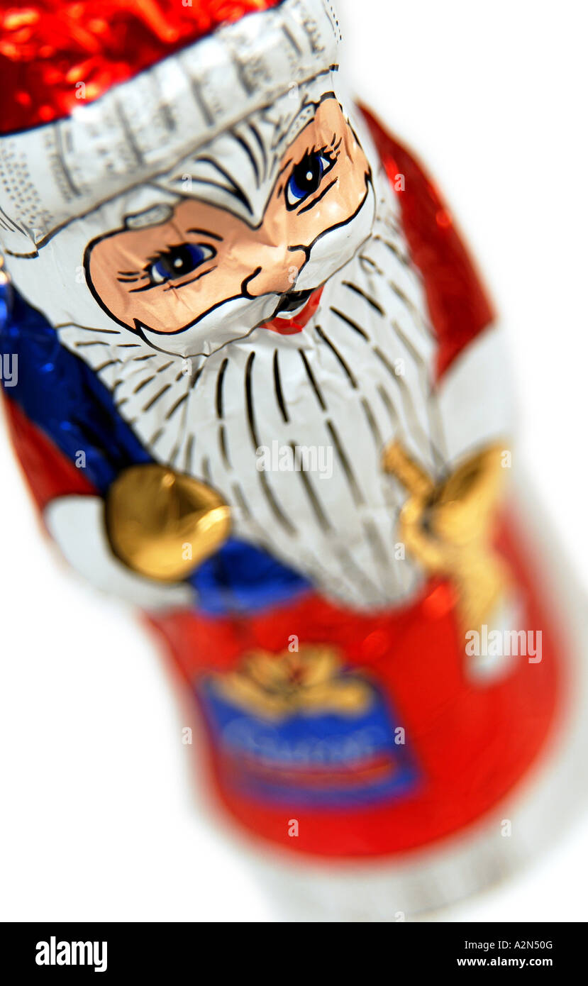 High angle view of figurine of Santa clause Stock Photo - Alamy