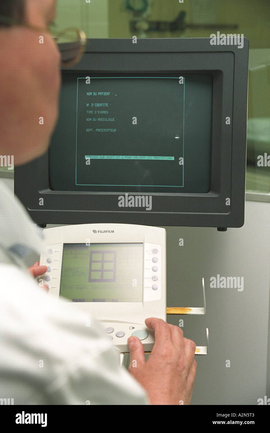 Doctor doing an X-Ray Stock Photo - Alamy