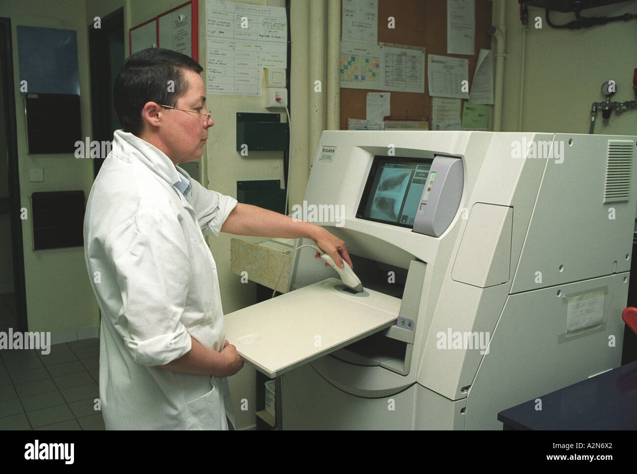 Doctor doing an X-Ray Stock Photo - Alamy