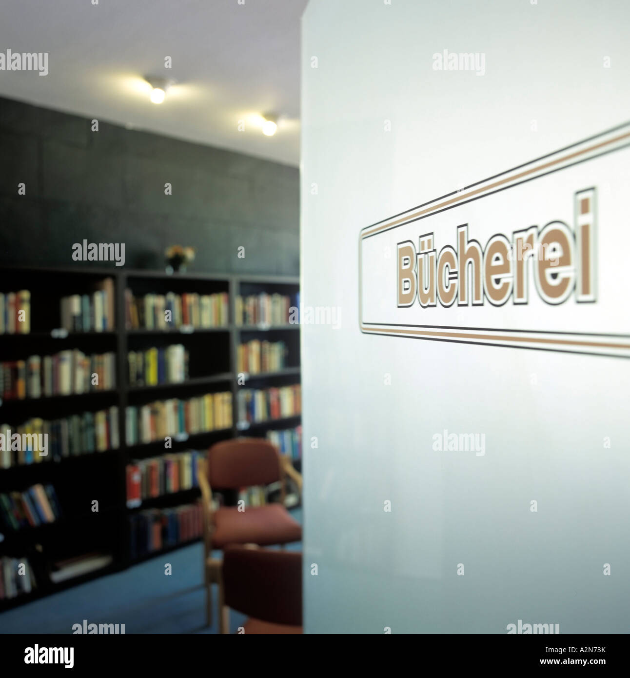 Interiors of library Stock Photo - Alamy