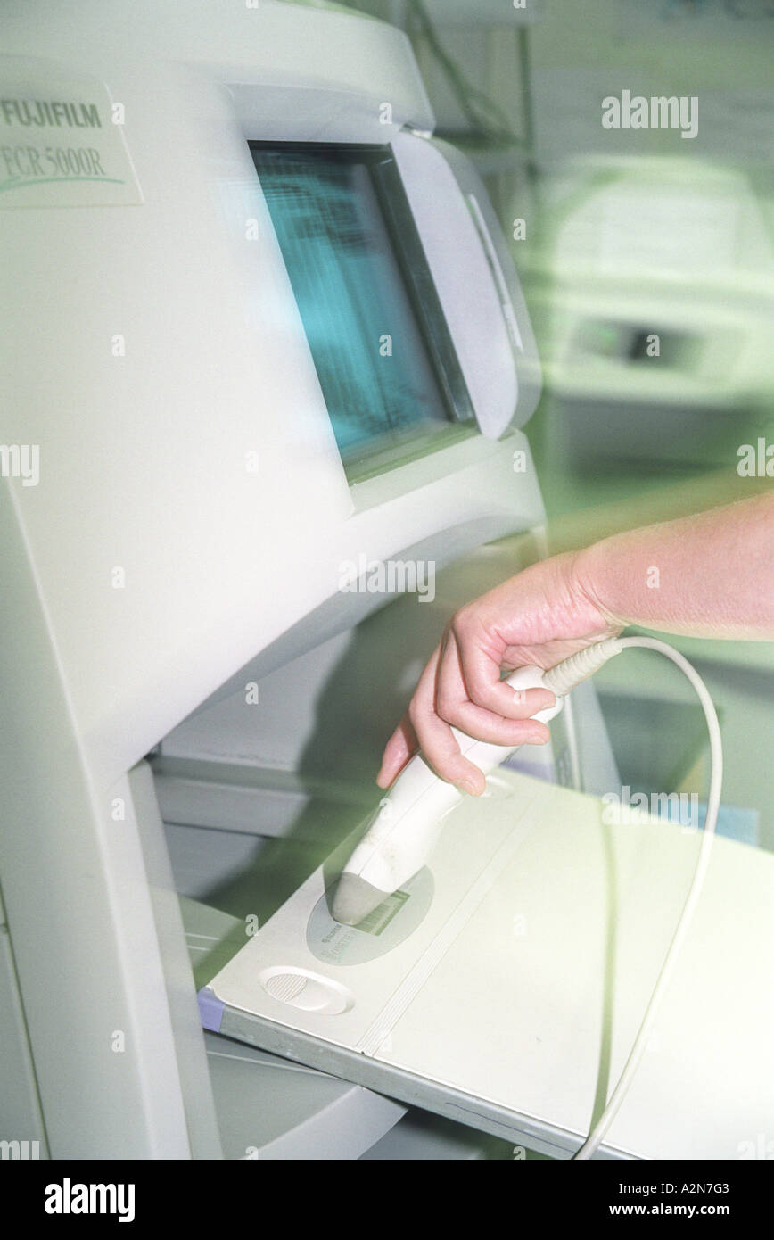 Doctor doing an X-Ray Stock Photo - Alamy