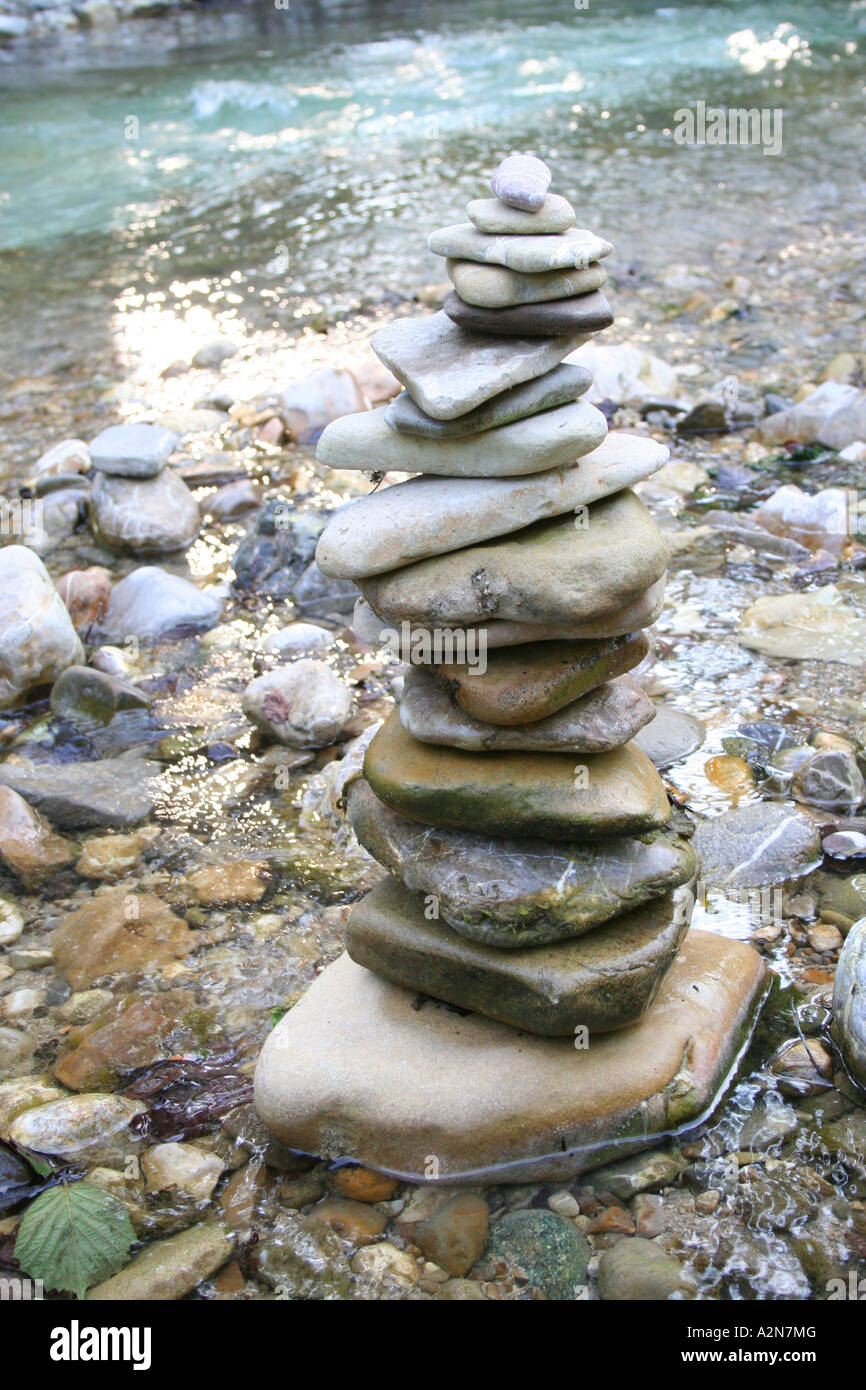 Close-up of stack of pebbles Stock Photo - Alamy