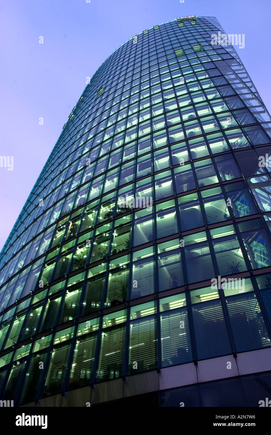 German railways multi-store building Stock Photo - Alamy