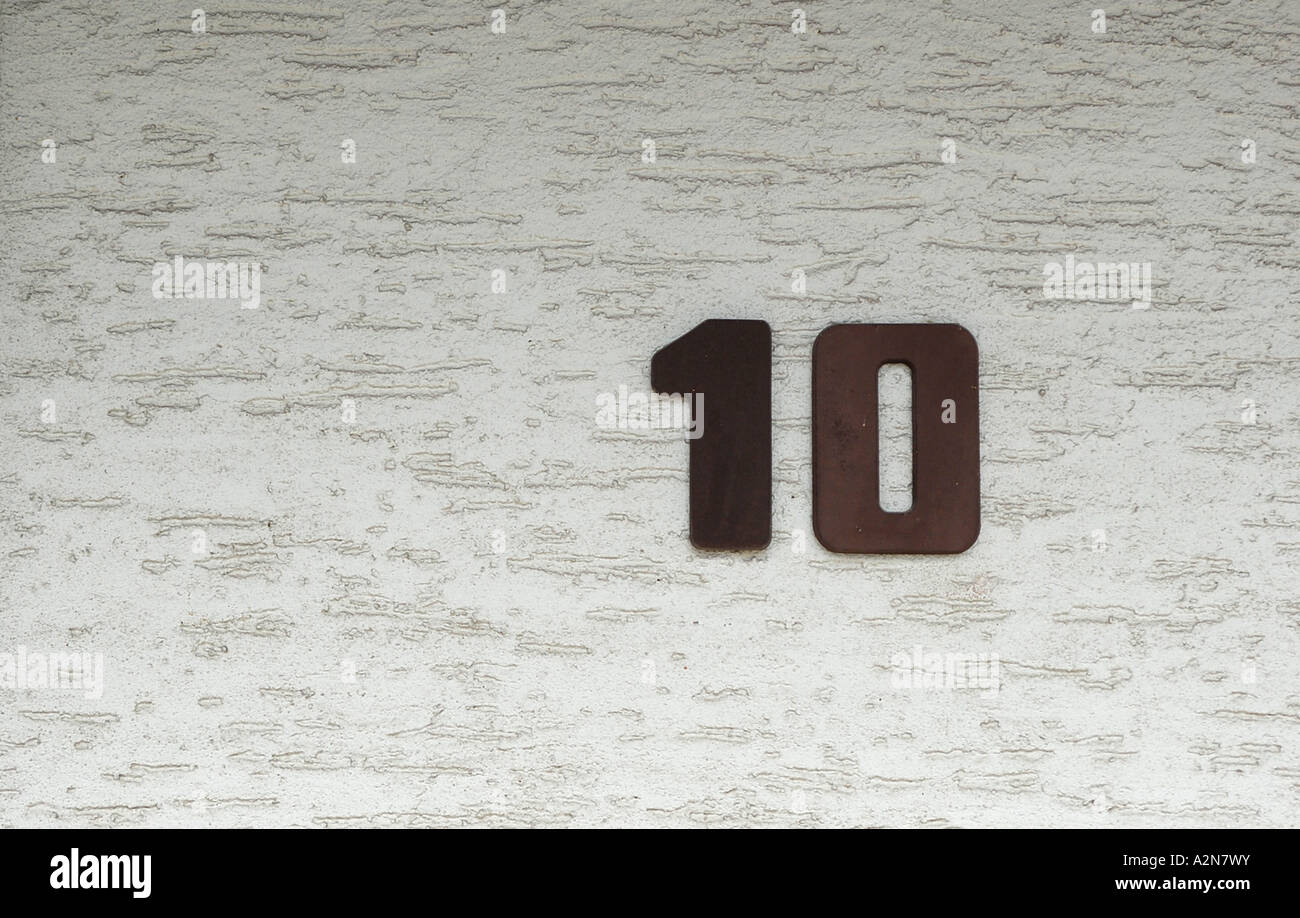 Close-up of number 10 Stock Photo - Alamy
