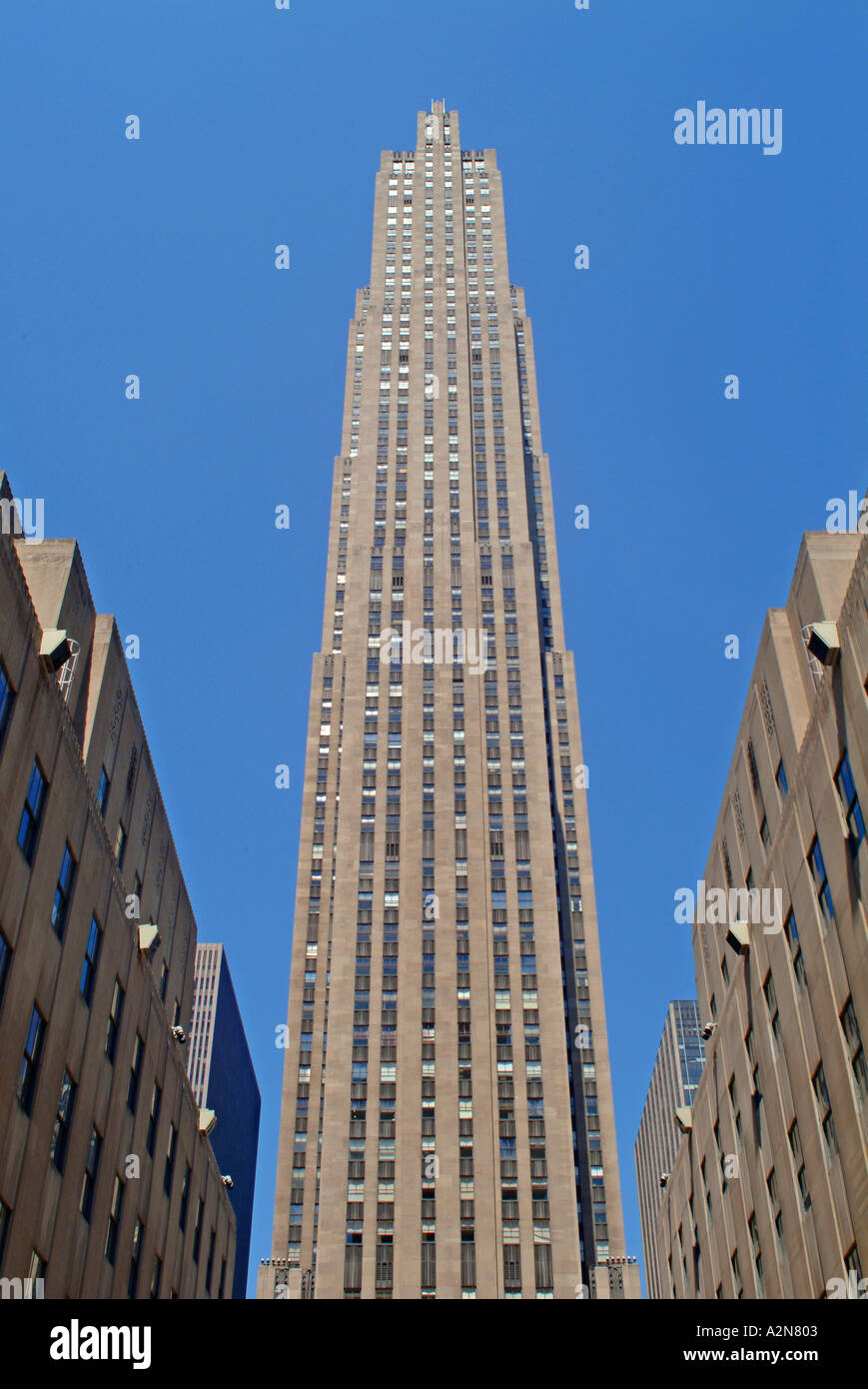 Rockefeller center buildings in downtown Manhattan NYC Stock Photo - Alamy