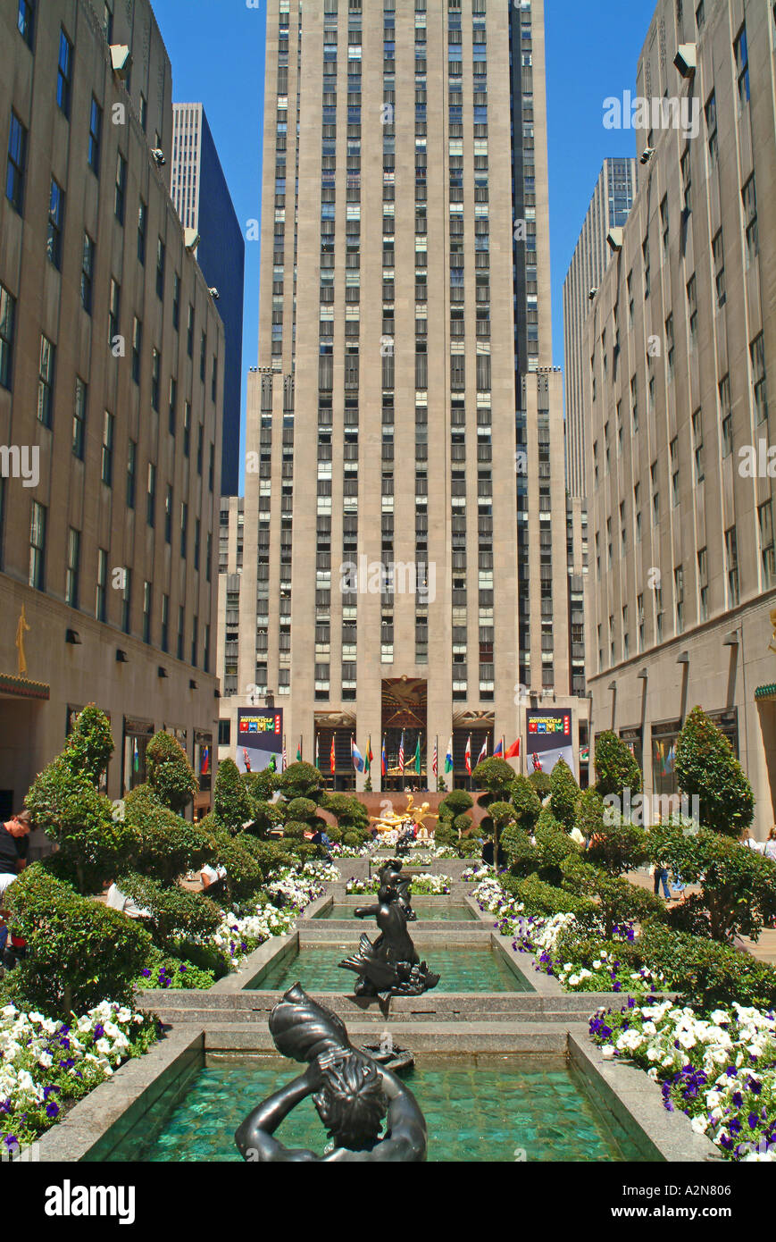 Rockefeller center buildings in downtown Manhattan NYC Stock Photo - Alamy