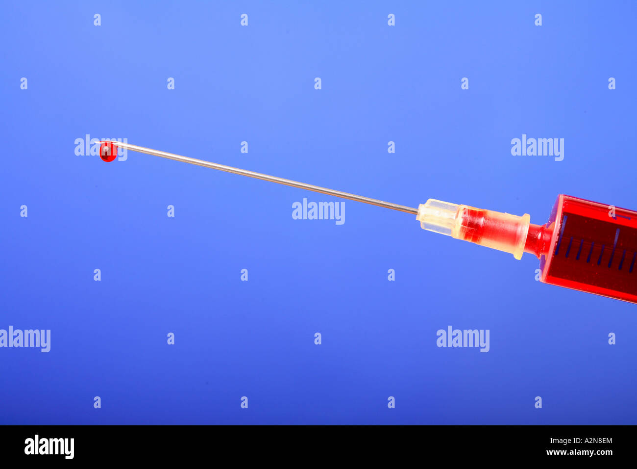 Close-up of syringe with blood sample Stock Photo - Alamy