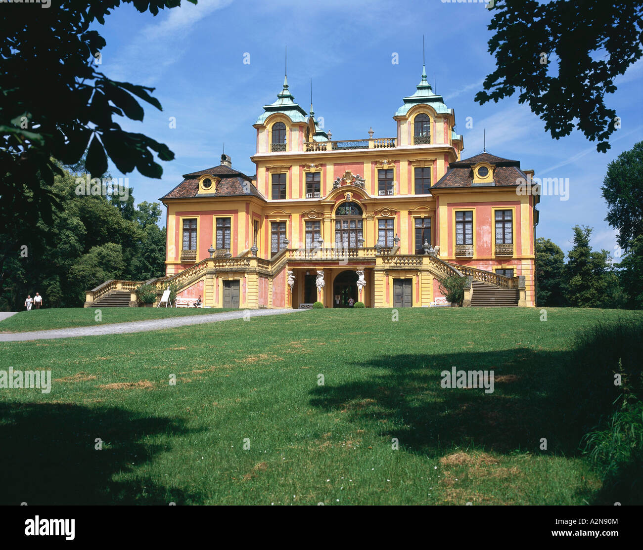 Facade of castle, Ludwigsburg Castle, Baden-Wurttemberg, Germany Stock ...