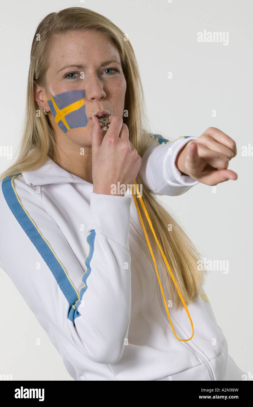 Soccer fan whistling hi-res stock photography and images - Alamy