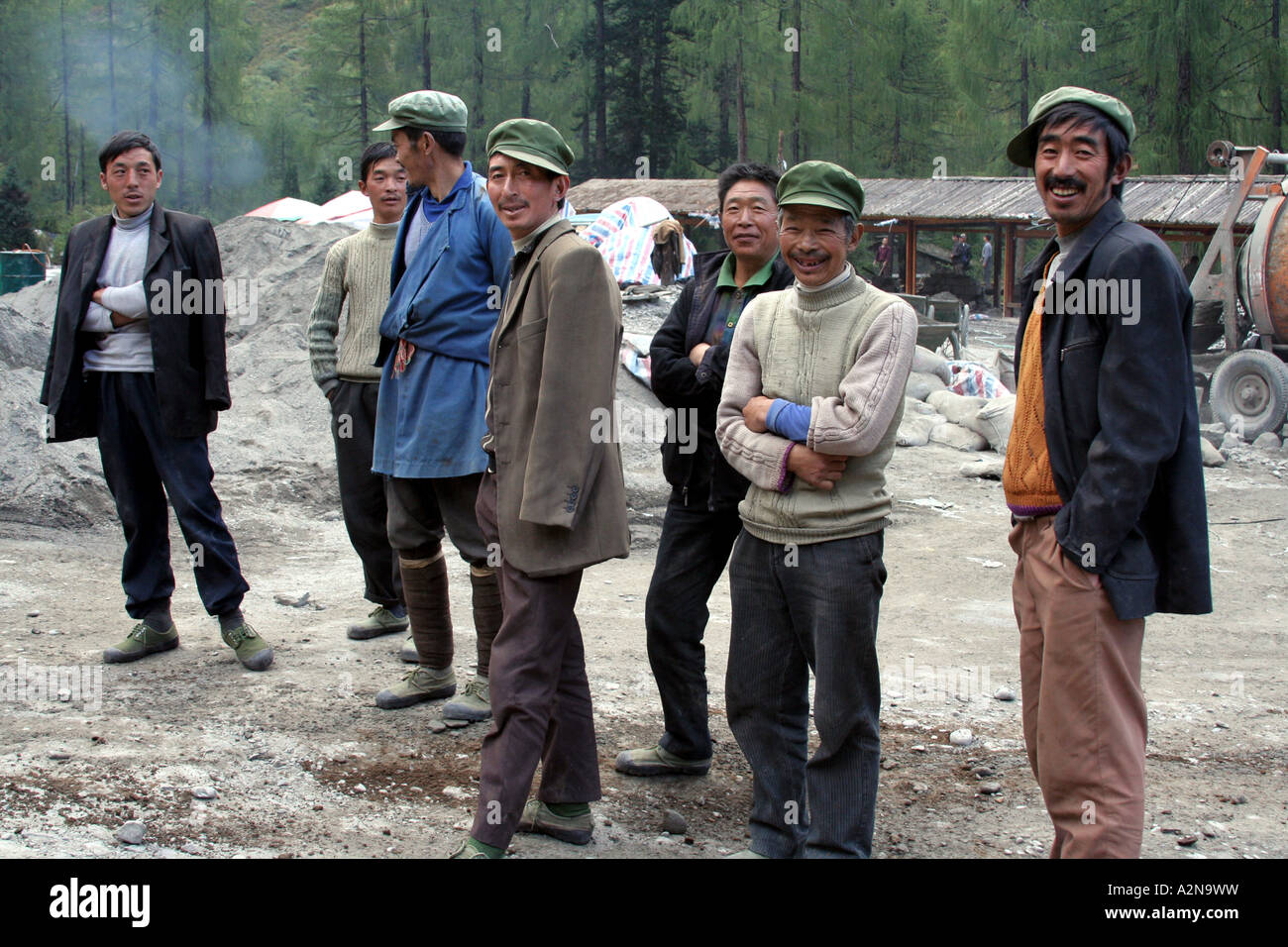 Northwestern Chinese Labour Workers Stock Photo - Alamy