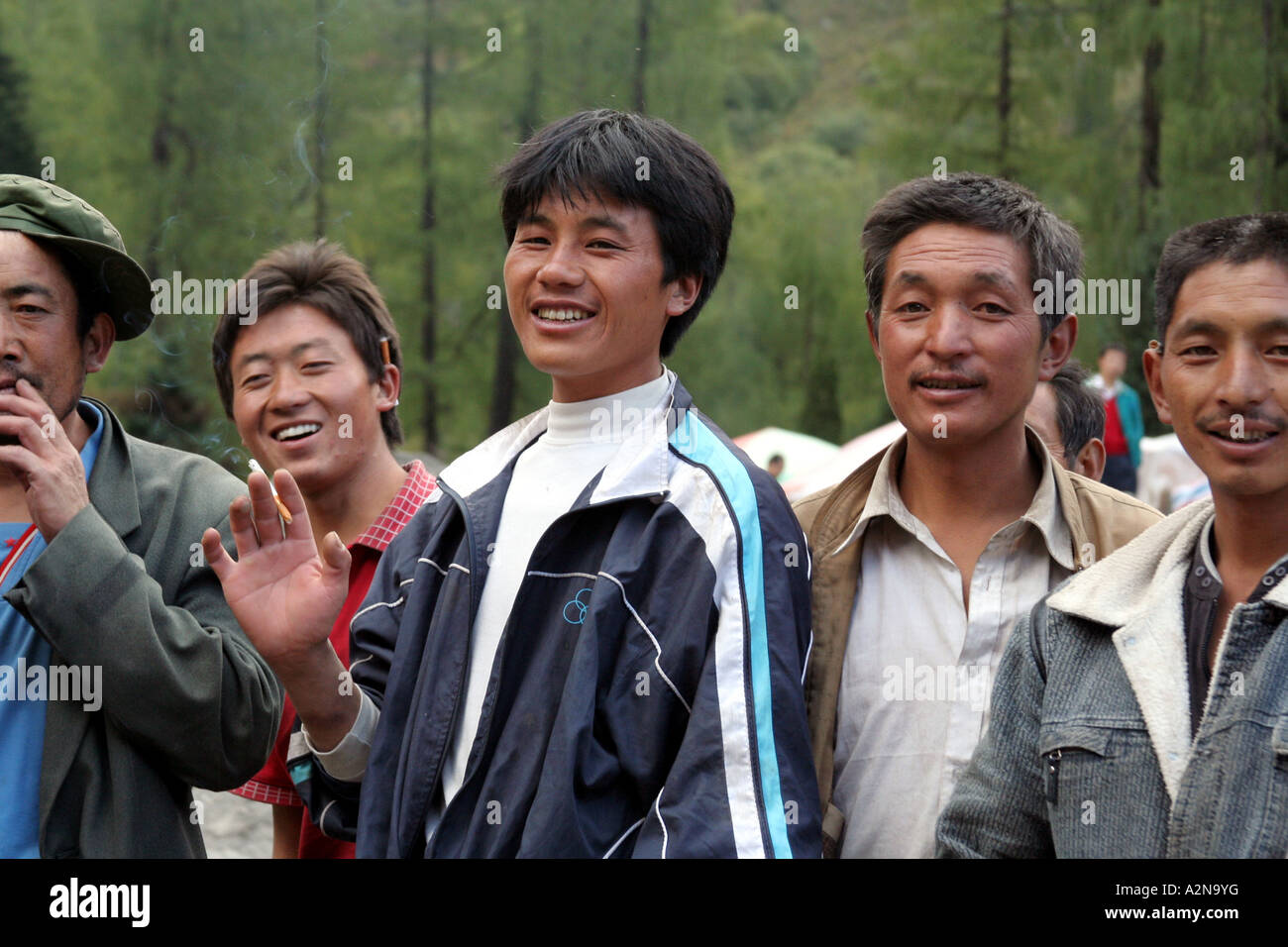 Northwestern Chinese Labour Workers Stock Photo - Alamy