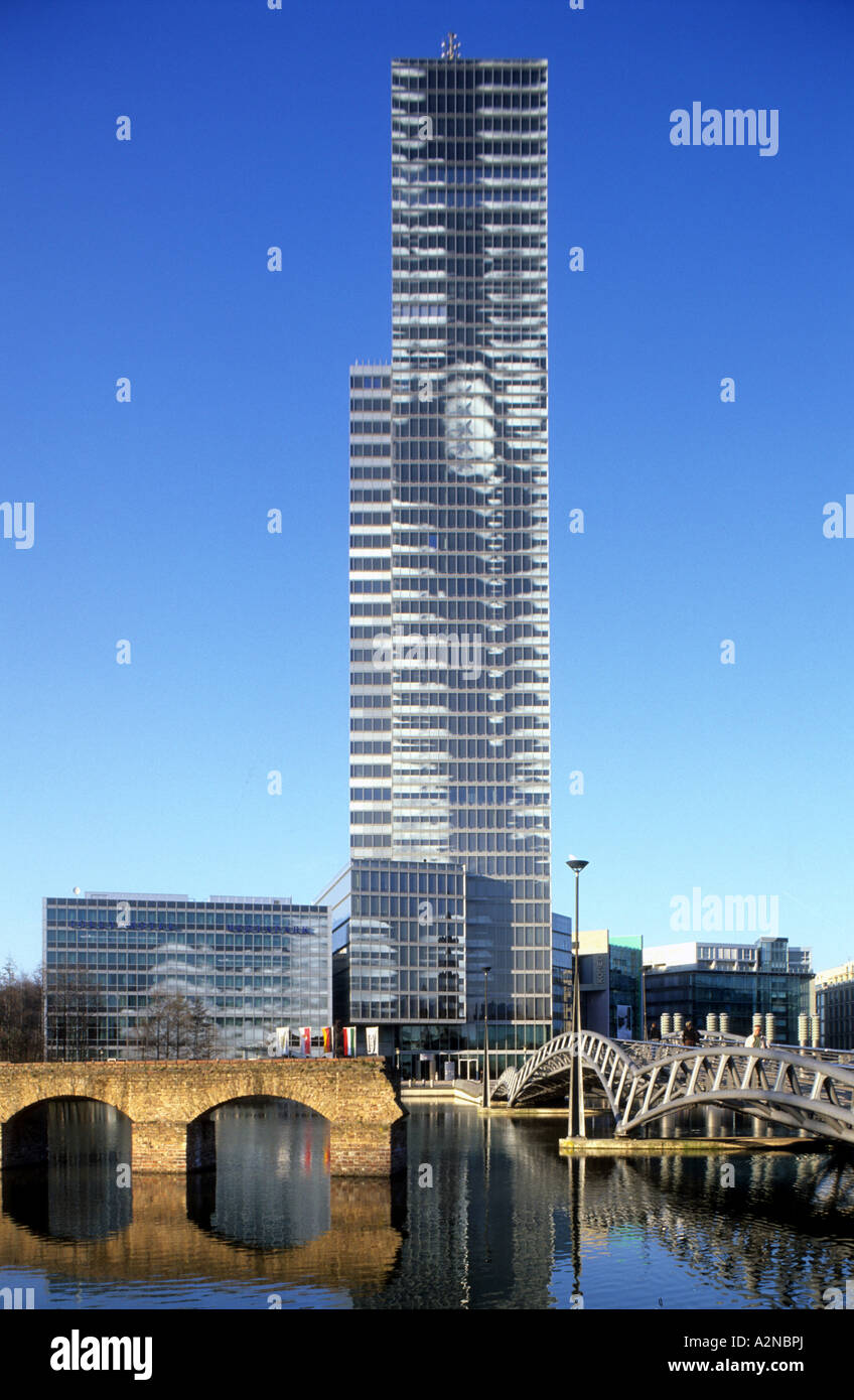 Skyscraper at riverside, Cologne Tower, Cologne River, Cologne, North ...