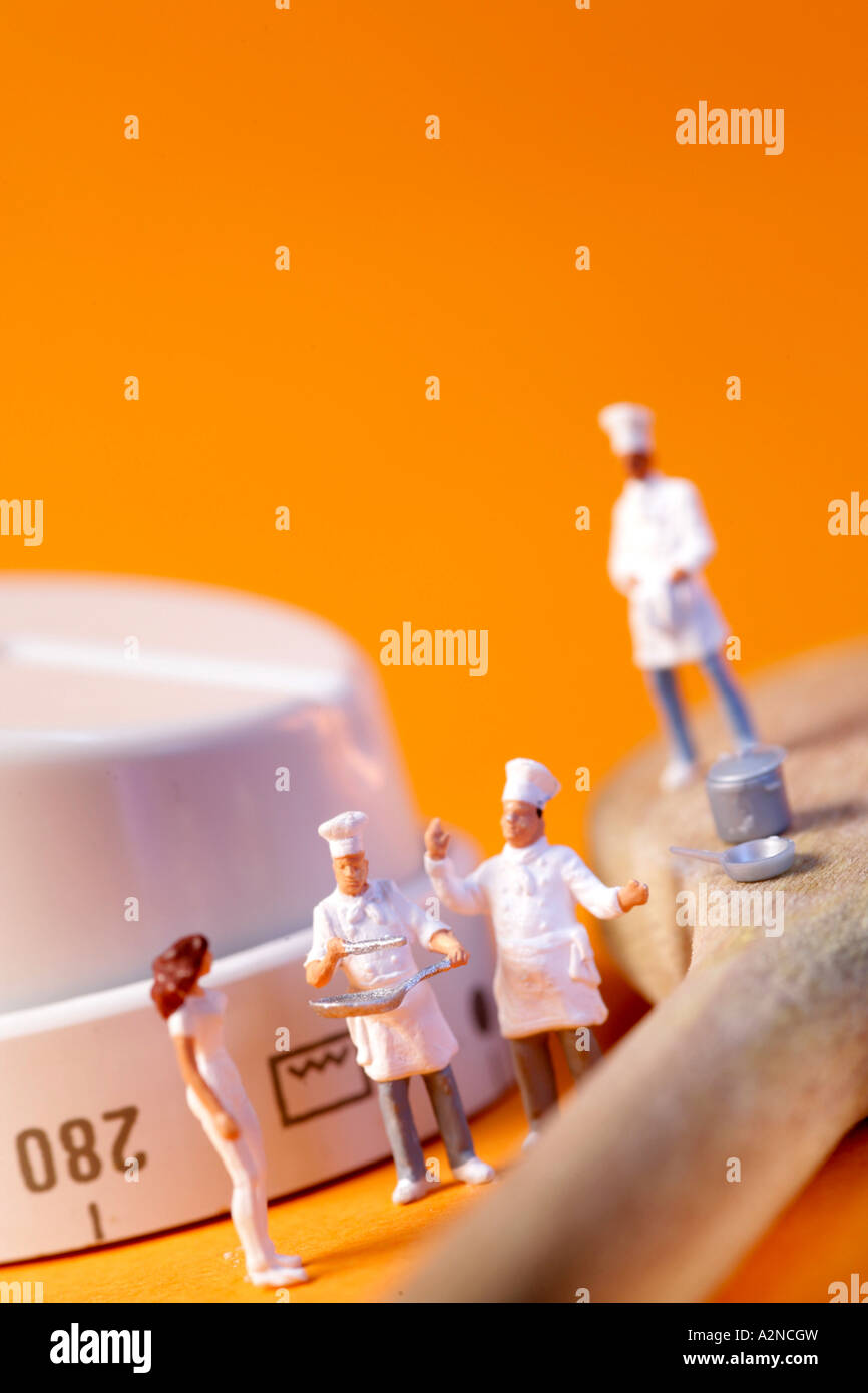 Close-up of figurines of chefs Stock Photo - Alamy