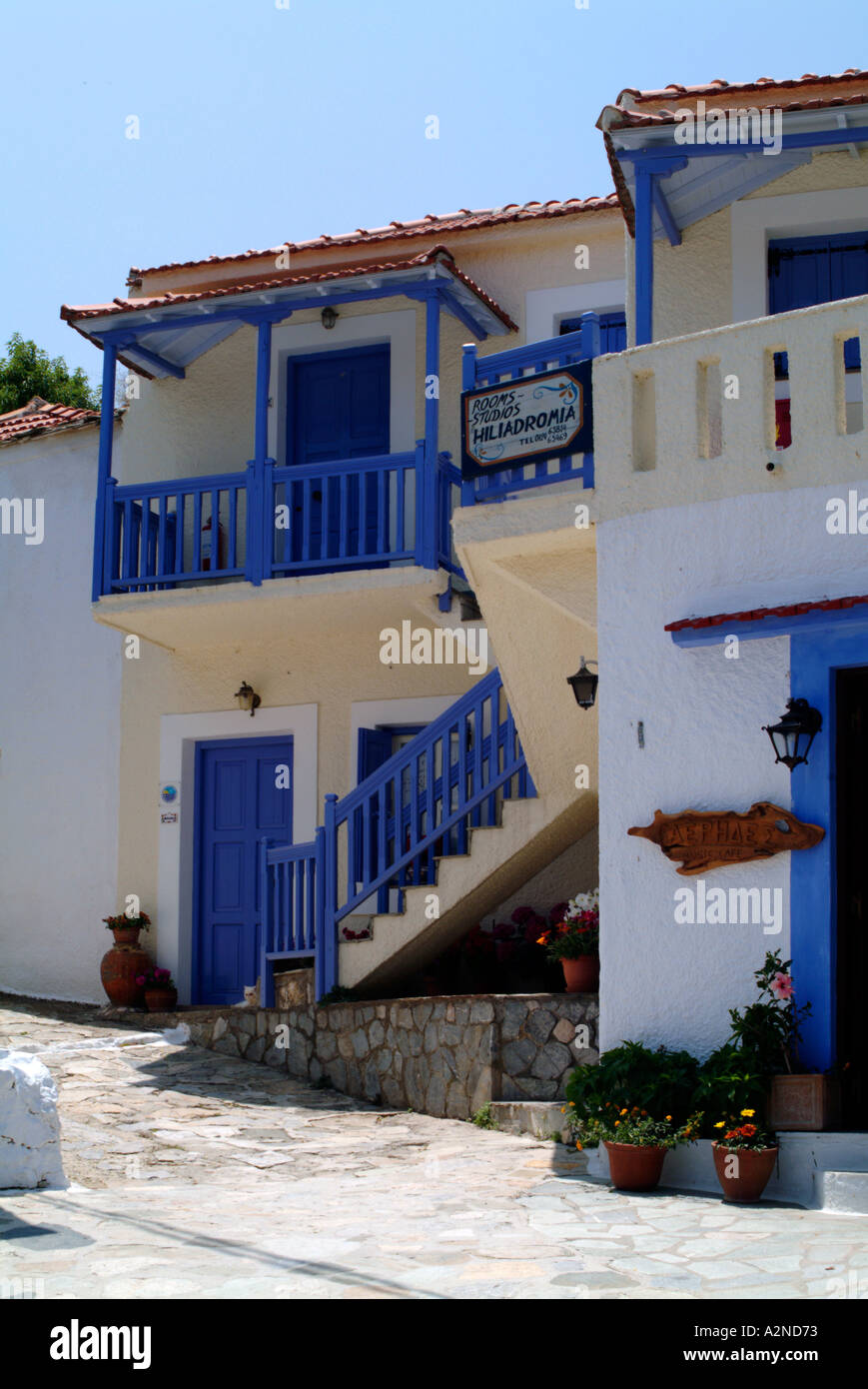 Alonissos Old town Alonissos Island Greece Stock Photo - Alamy