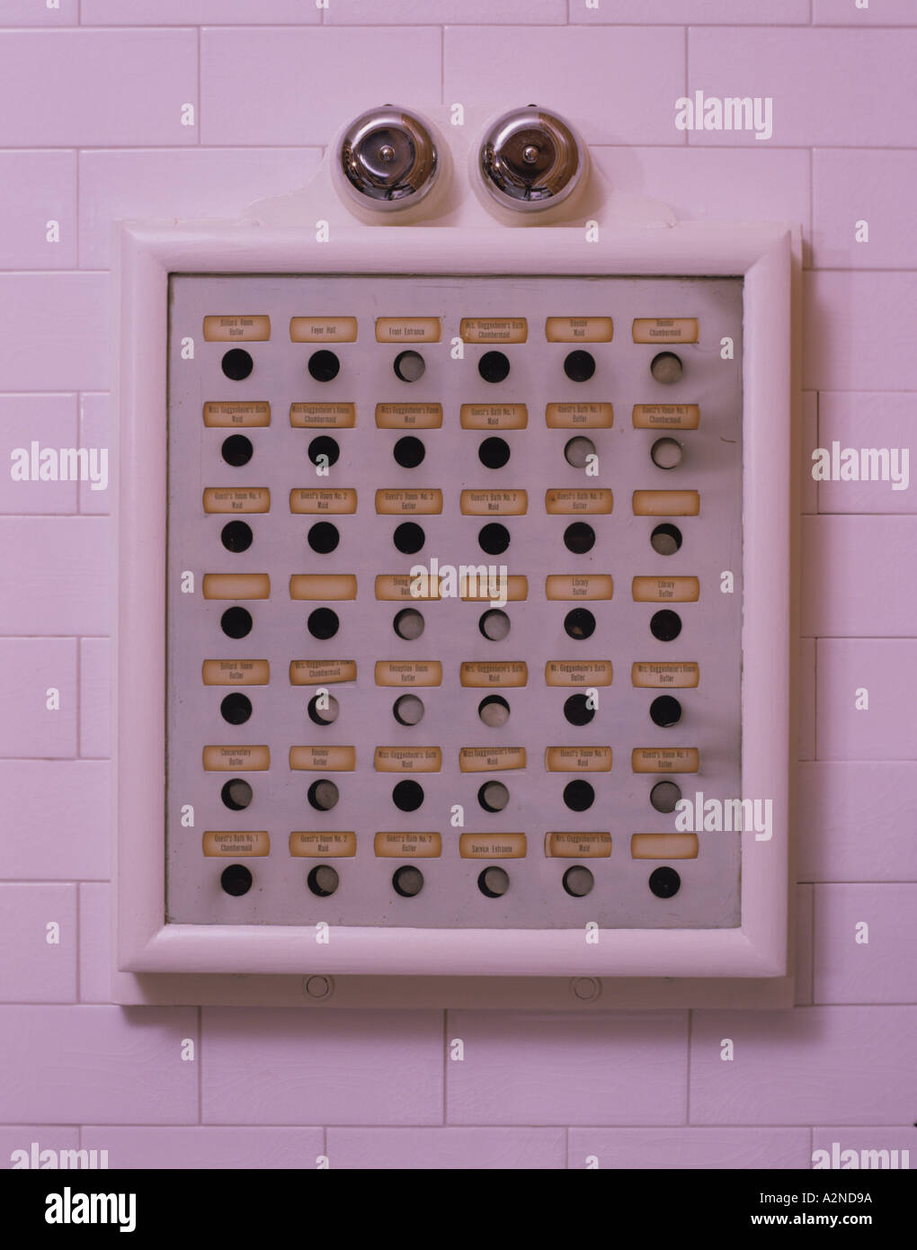 OLD SERVANT COMMUNICATION BOARD Stock Photo - Alamy