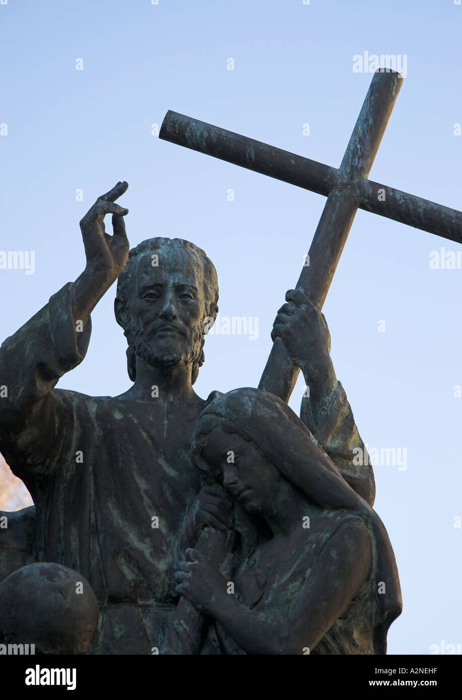 Statue of Father Pedro Camps at Cathedral Basilica of St. Augustine, St ...
