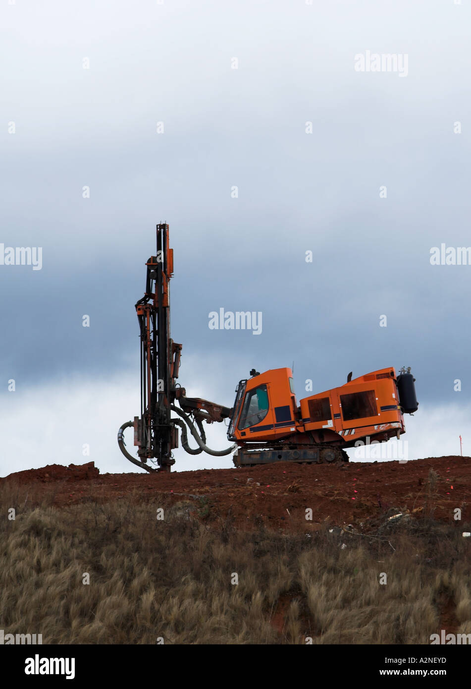 Rock drilling machine Stock Photo - Alamy