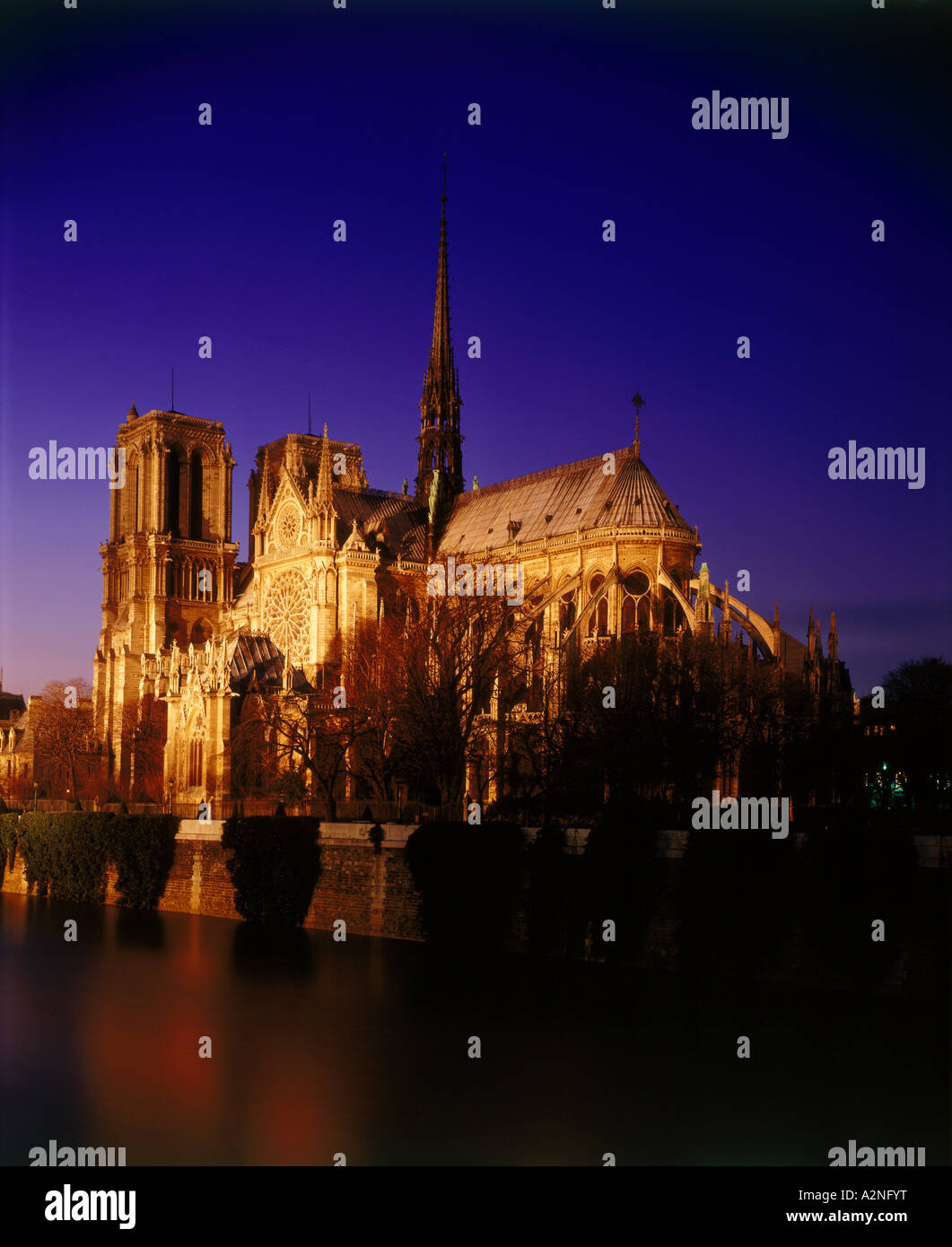 Church at waterfront, Seine River, Paris, France Stock Photo - Alamy