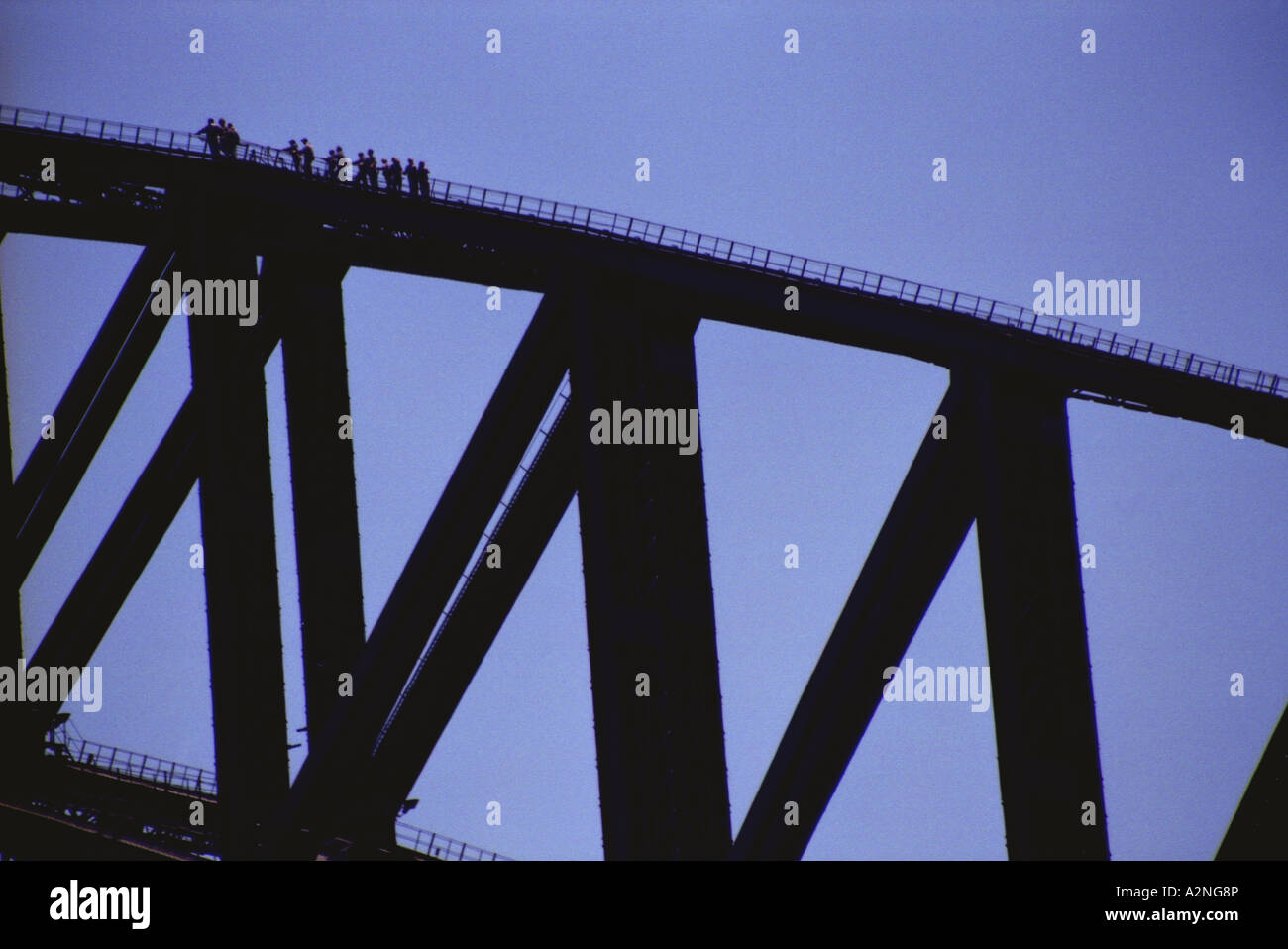 Bridge Climbers on the famous Sydney Harbour Bridge, Australia Stock ...