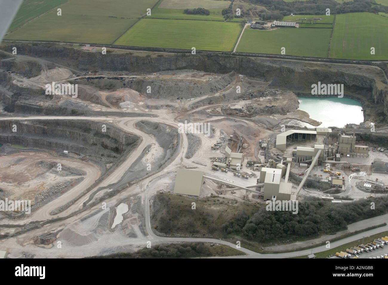 Arial view quarry arial view hi-res stock photography and images - Alamy