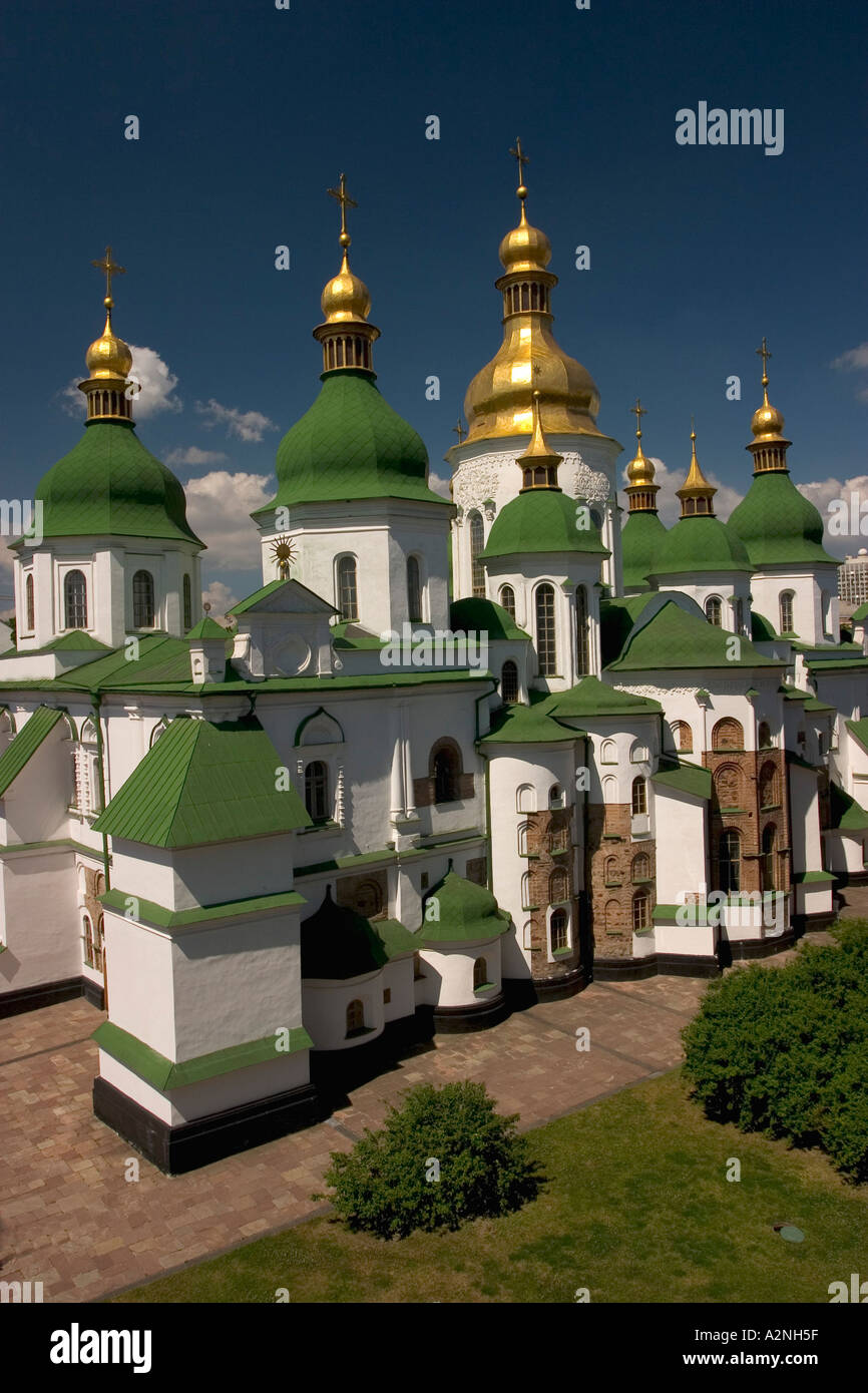 Ukraine Kiev Sophien cathedral 1054 the 13 domes of the cathedral ...