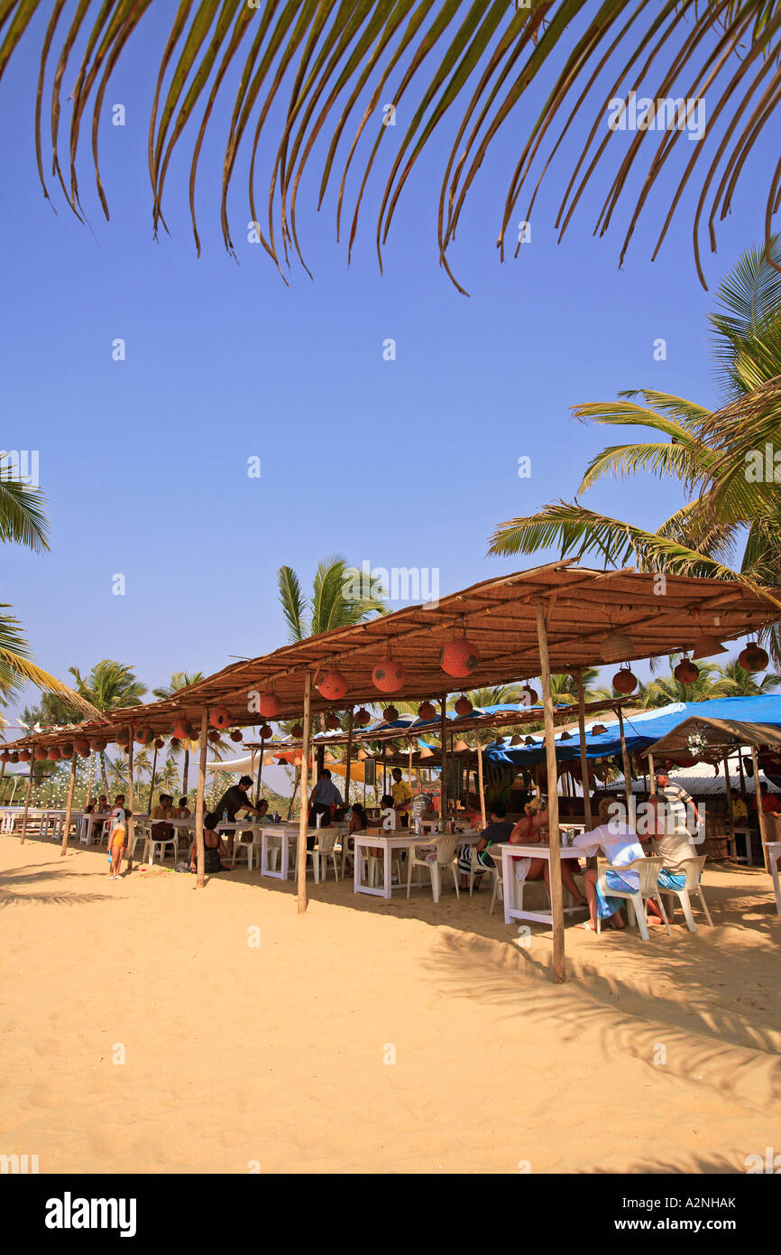 INDIA SOUTH GOA UTORDA BEACH ZEEBOP BEACH SHACK Stock Photo - Alamy