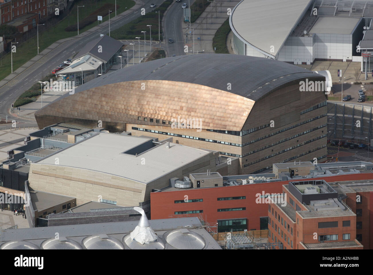 Aerial millenium centre cardiff hi-res stock photography and images - Alamy