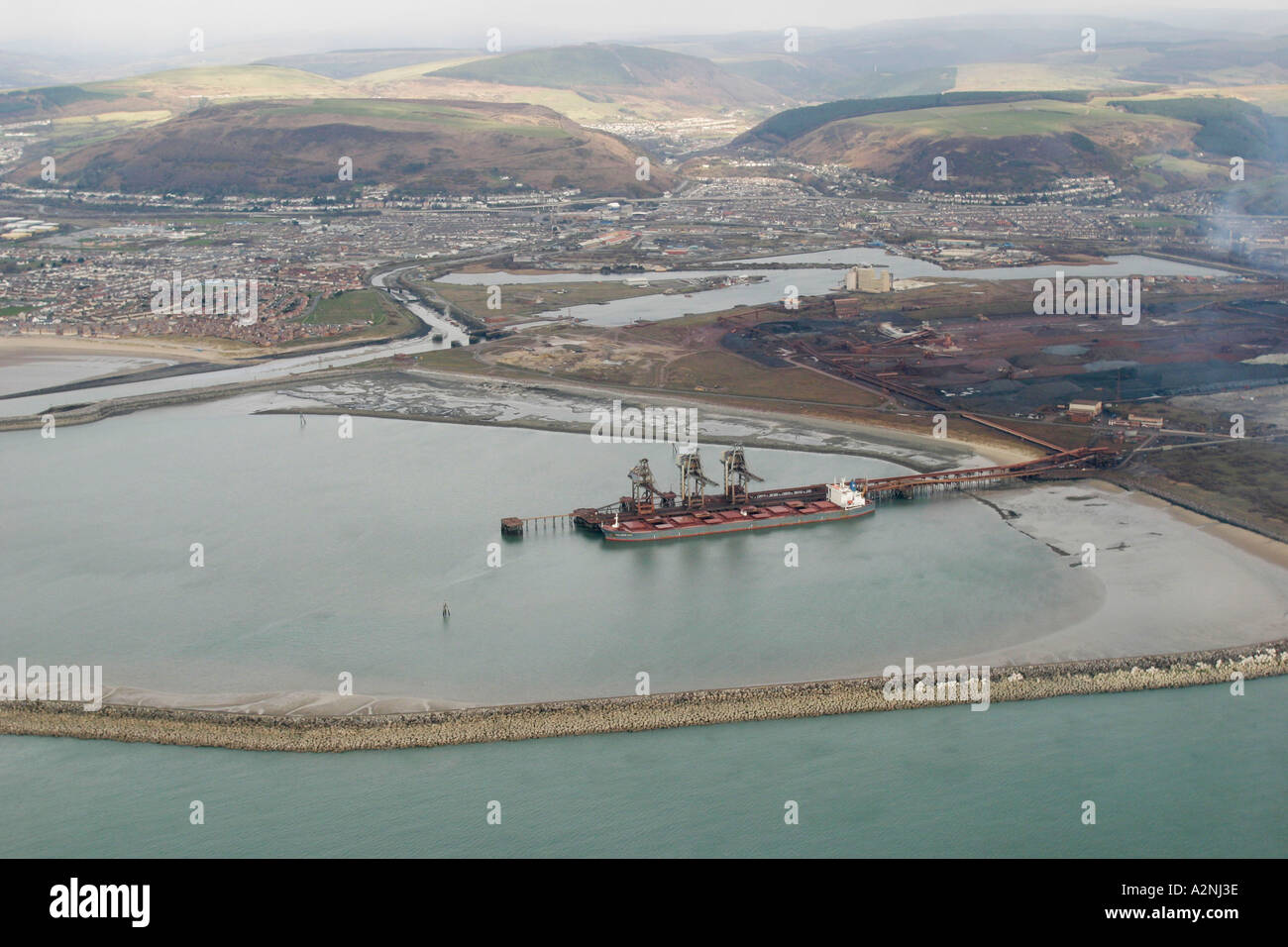 Aerial Port Talbot Steel Works South Wales Stock Photo - Alamy