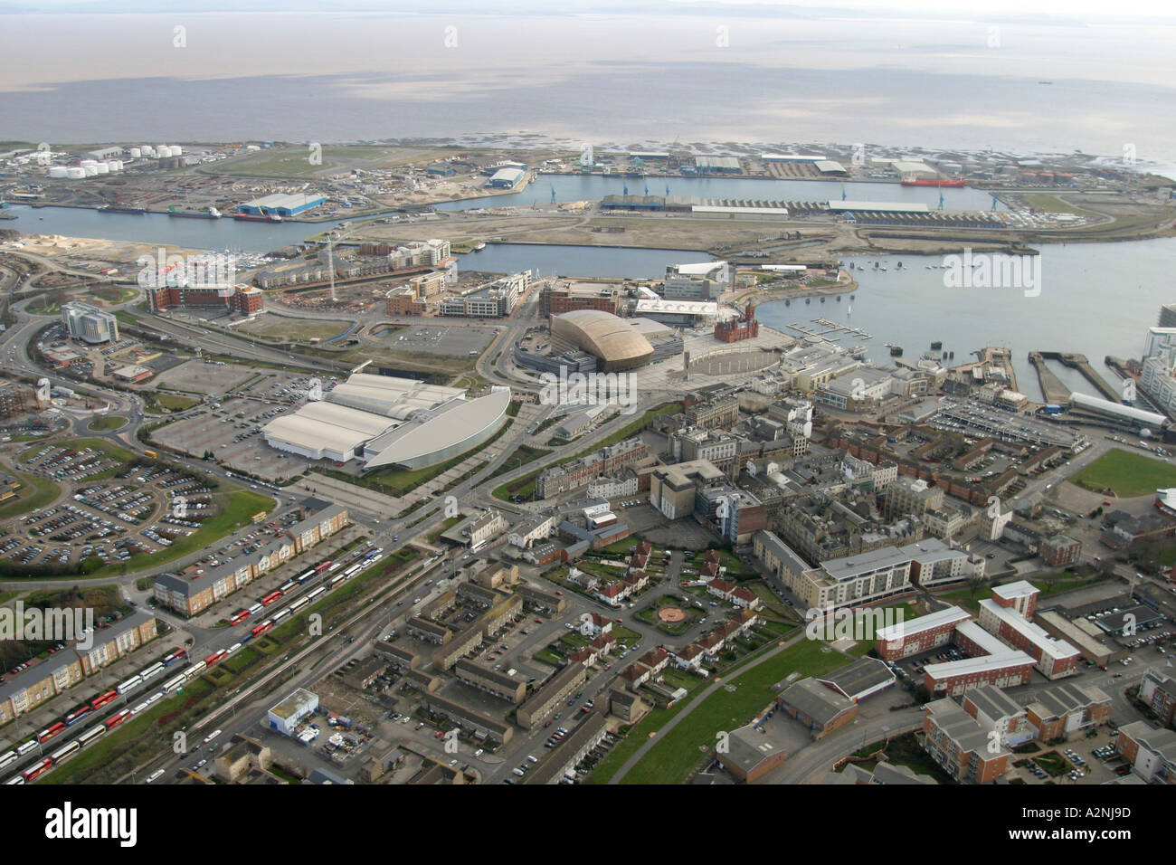 Cardiff waterfront aerial hi-res stock photography and images - Alamy