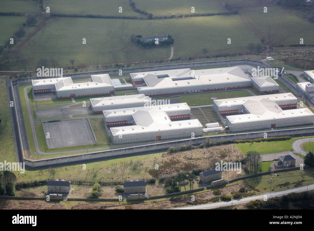 Aerial Parc Prison Bridgend South Wales Stock Photo - Alamy