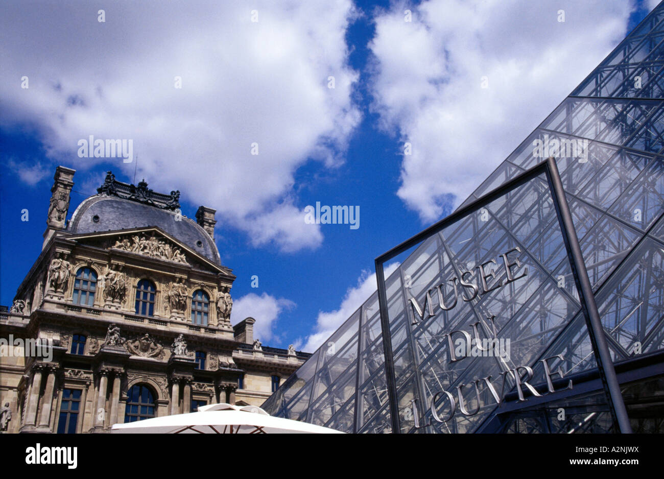 Low angle view of museum signboard, Paris, Ile-de-France, France Stock ...