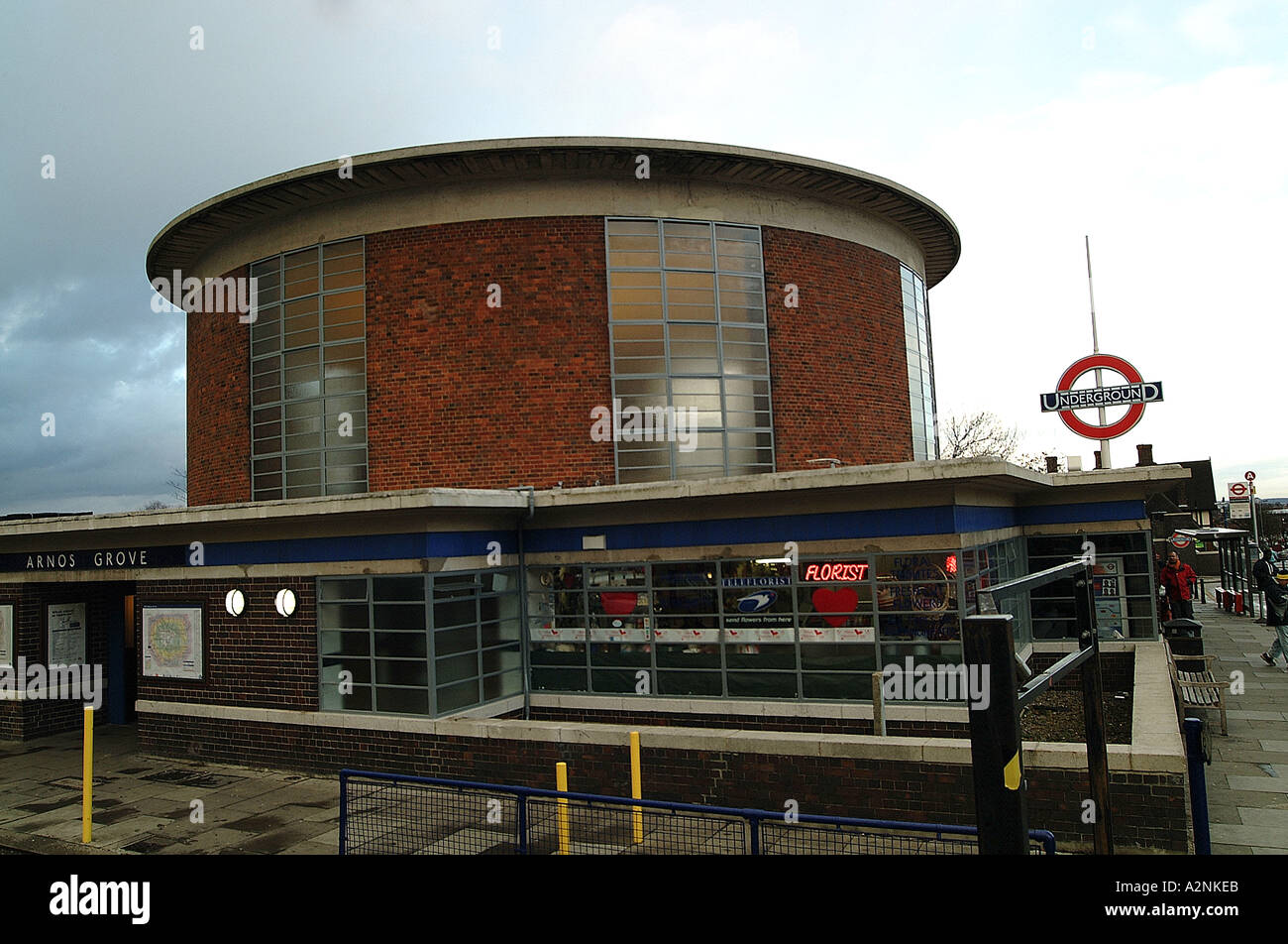 arnos grove underground station Stock Photo - Alamy
