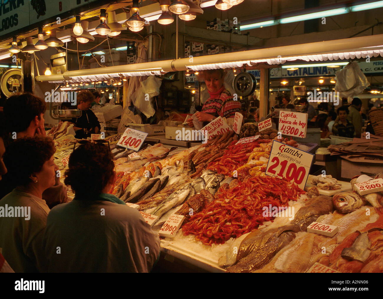 Fish market at Palma de Mallorca Stock Photo - Alamy