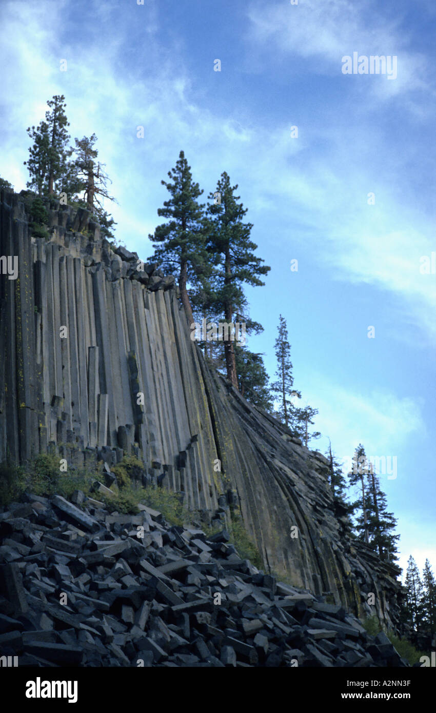 Basalt columns at Devils Postpile National Monument California Stock ...