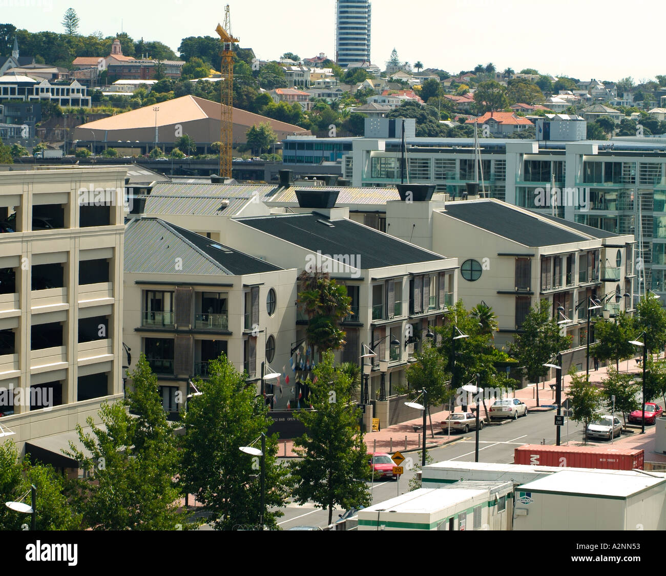 Modern residential apartment buildings Viaduct Harbour Auckland City ...
