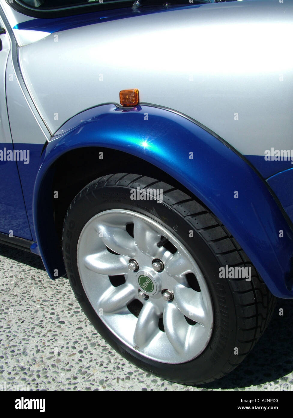 Silver Mag wheel on Mini Cooper Stock Photo - Alamy