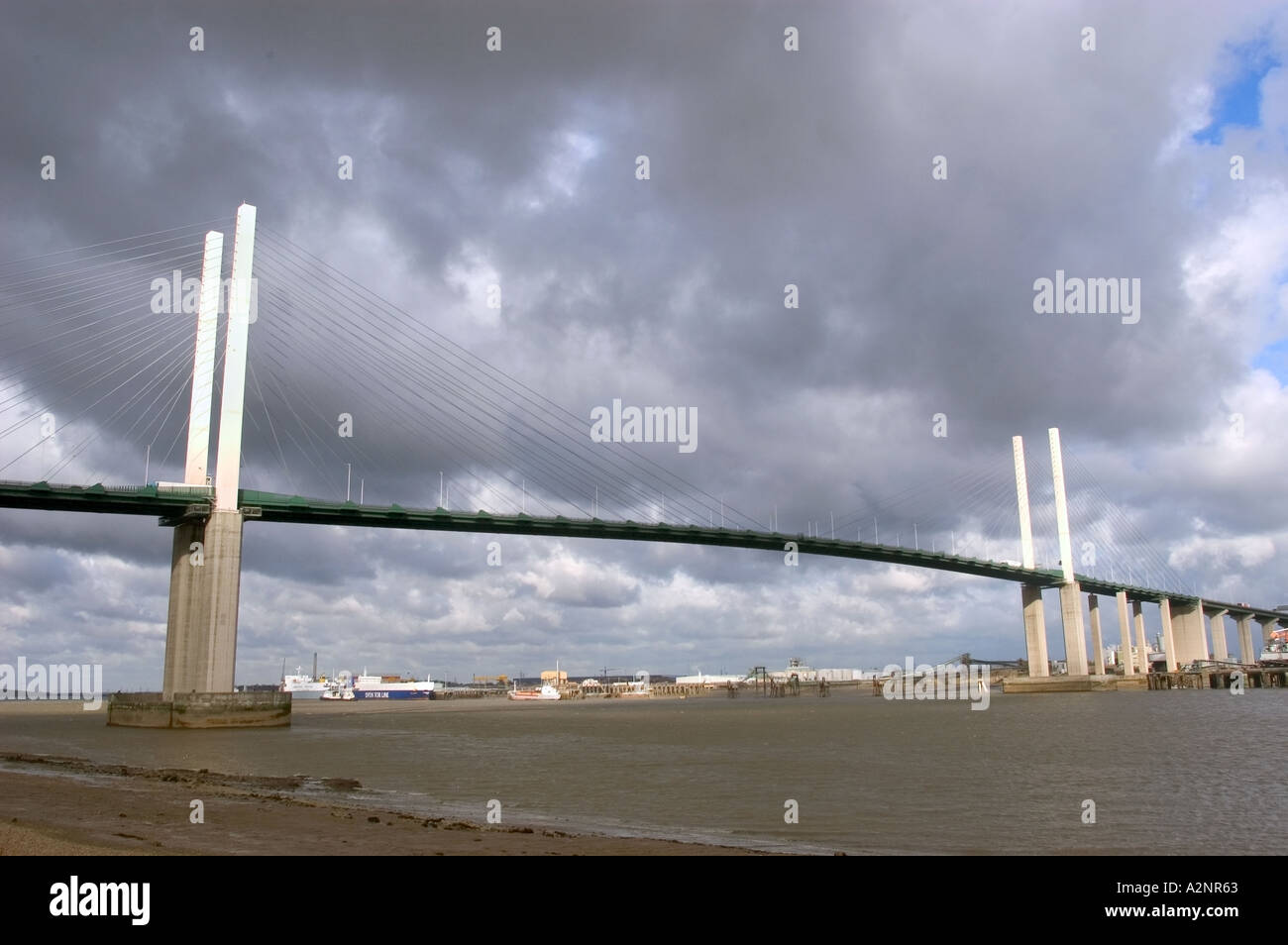 Dartford Crossing Queen Elizabeth the II bridge at Dartford crossing ...