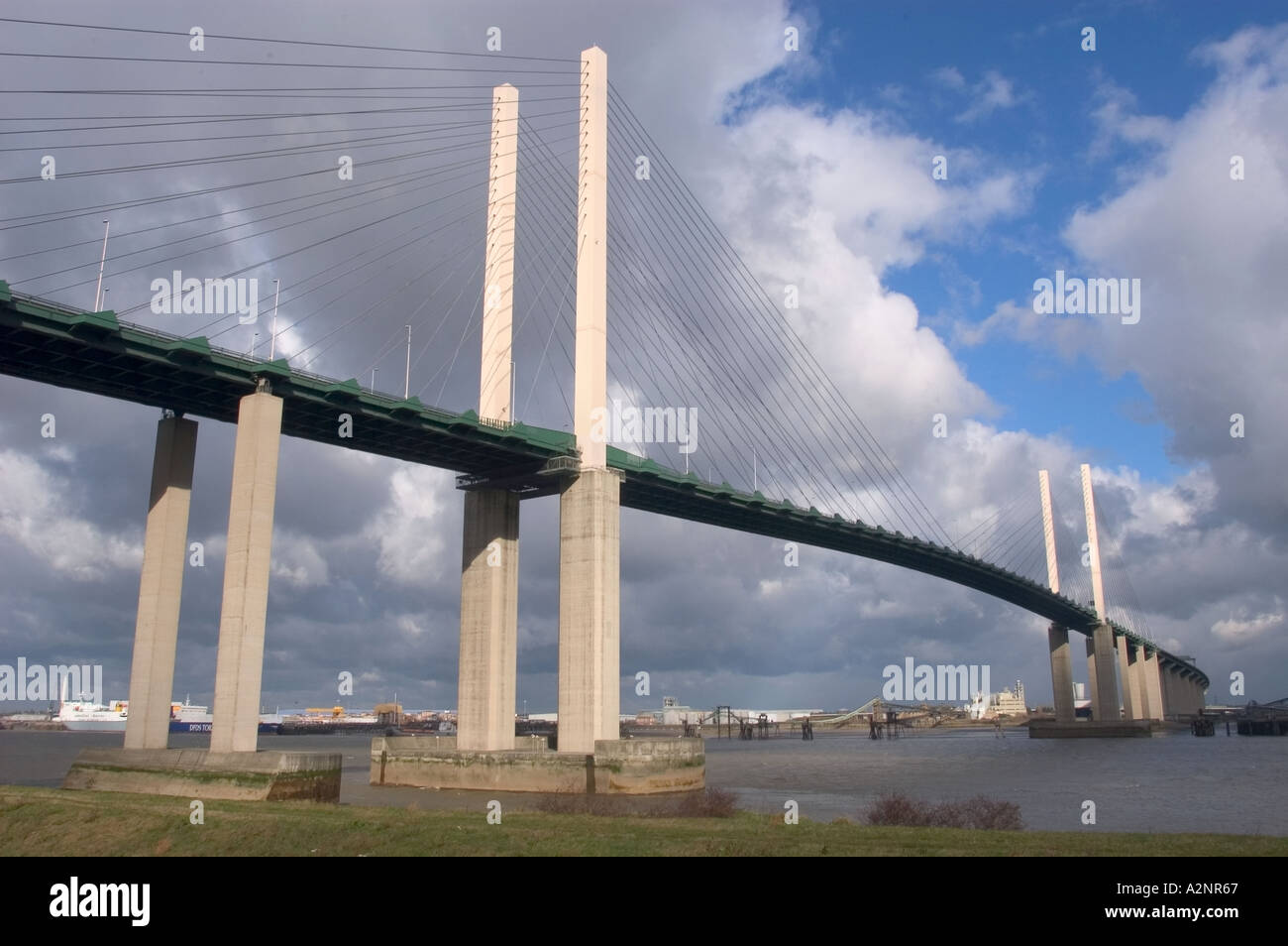 Dartford Crossing Queen Elizabeth the II bridge at Dartford crossing ...