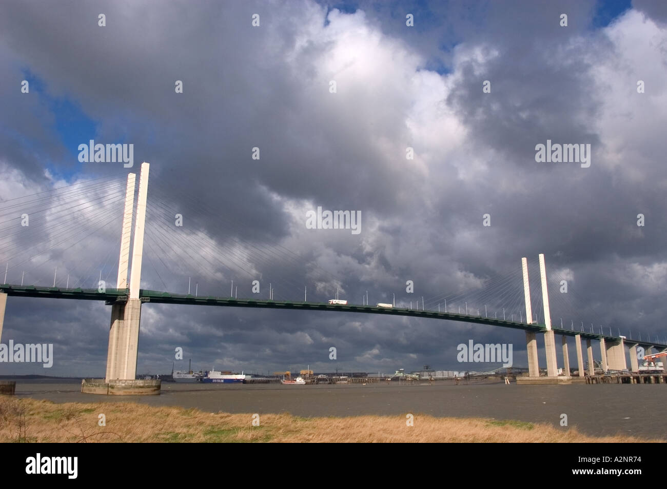 Dartford Crossing Queen Elizabeth the II bridge at Dartford crossing ...
