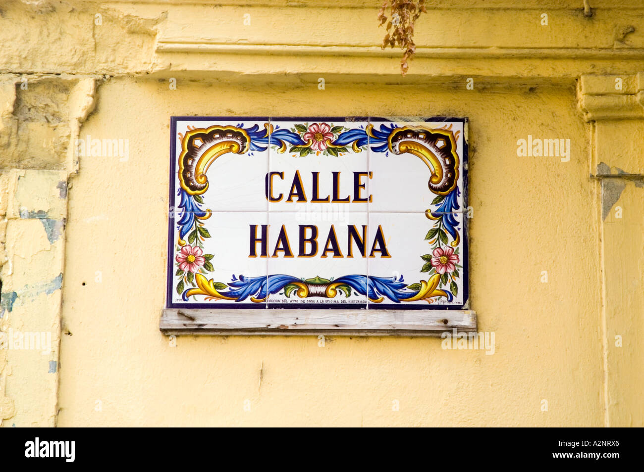 Calle Habana street sign, Havana Cuba Stock Photo - Alamy